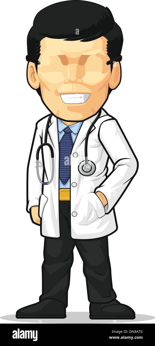 Male doctor illustration Stock Vector Images - Alamy