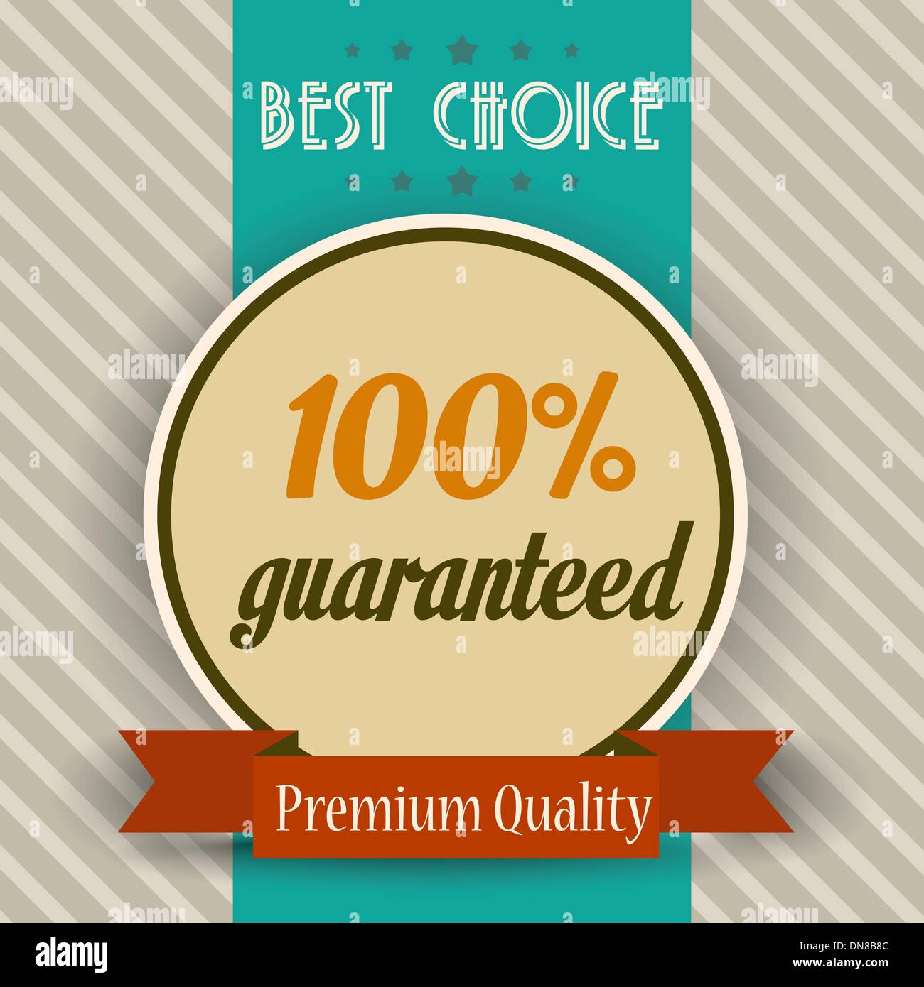 retro illustration of a best choice message Stock Vector Image & Art ...