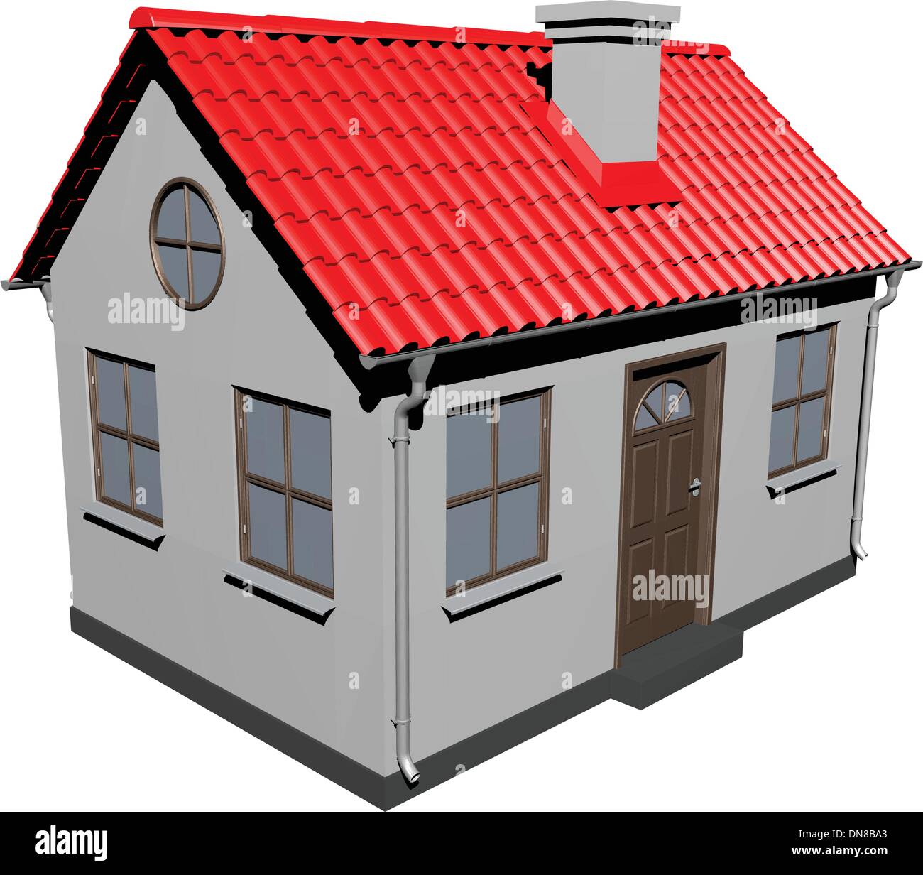 Small house with red roof Stock Vector Image & Art - Alamy