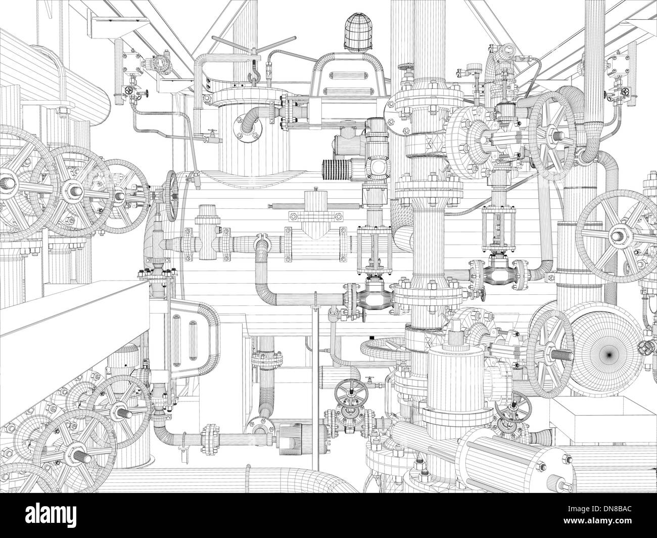 Wire-frame industrial equipment Stock Vector Image & Art - Alamy