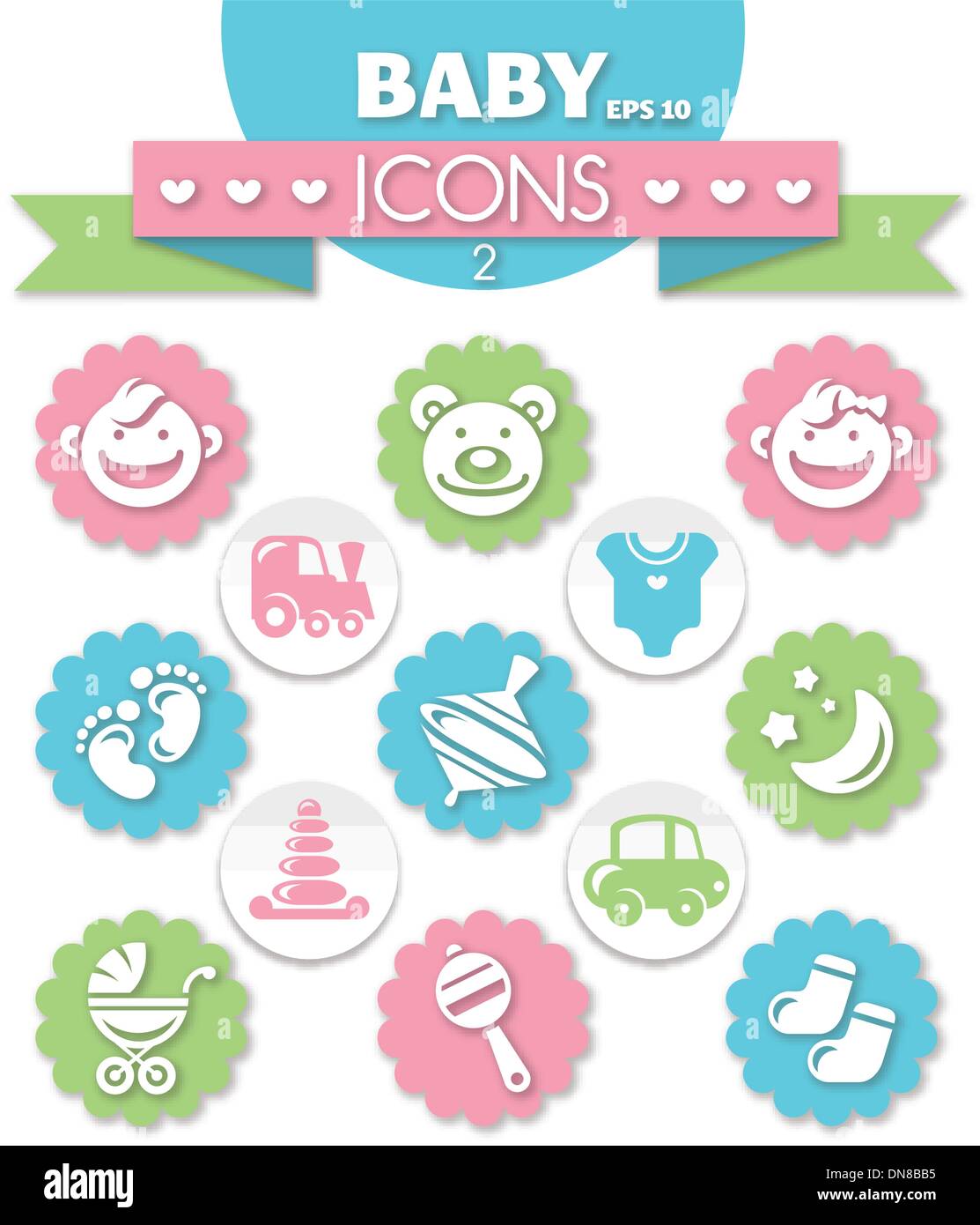 collection of universal baby icons Stock Vector Image & Art - Alamy