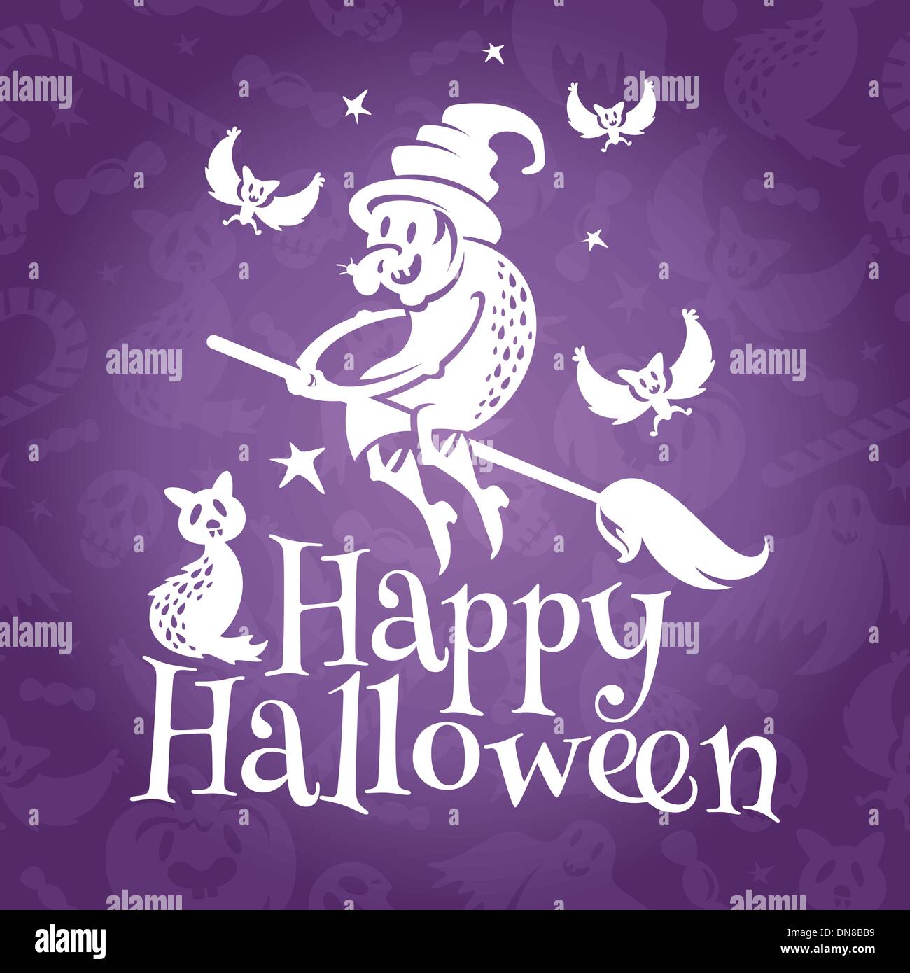 Halloween greeting card design Stock Vector Images - Alamy