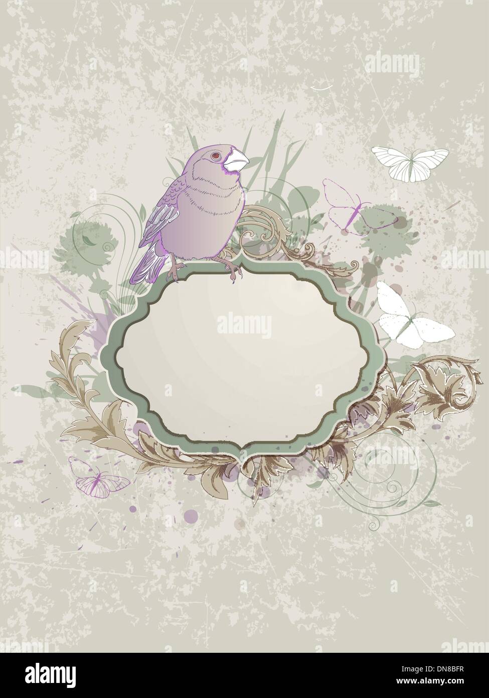 Label with bird Stock Vector Image & Art - Alamy