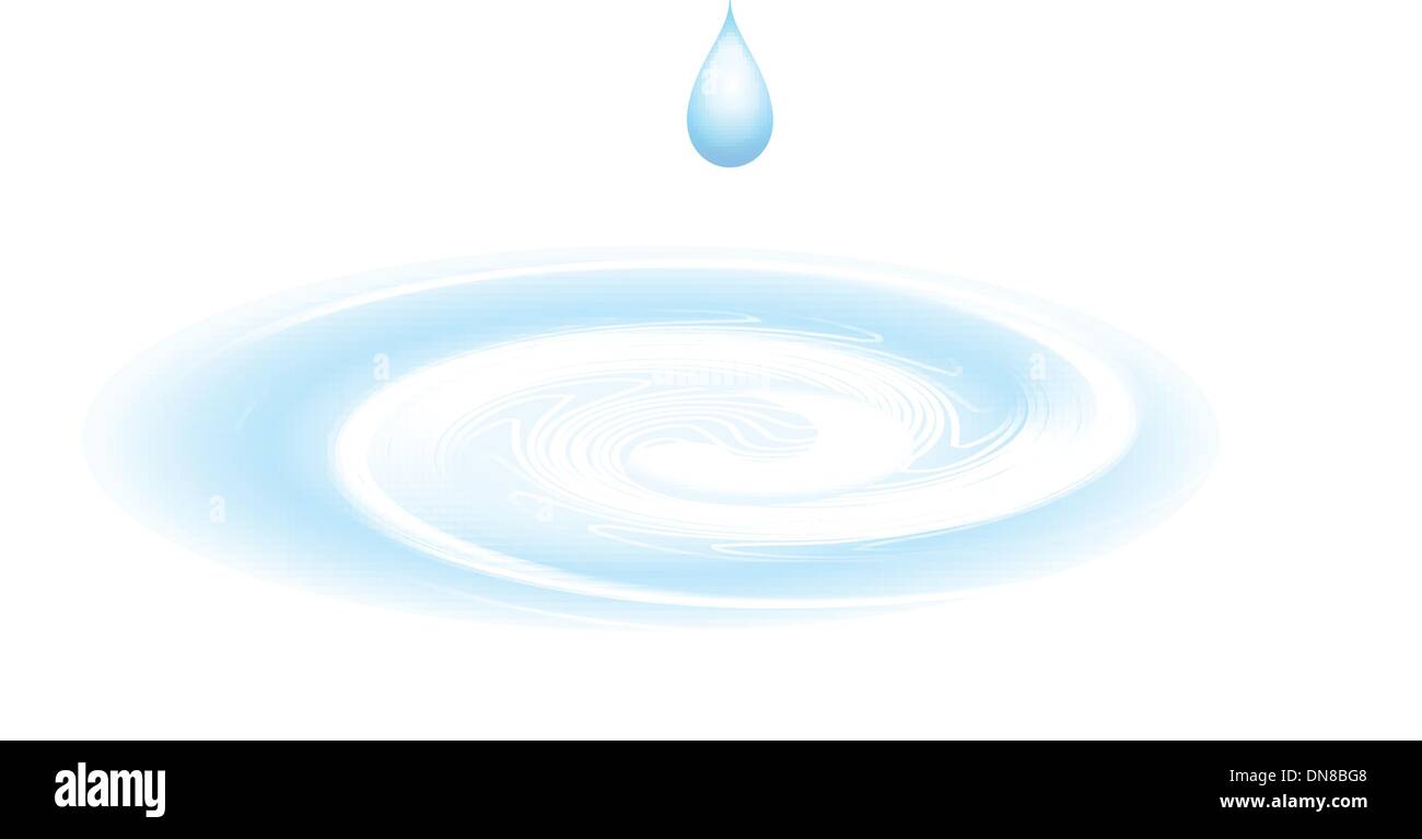 Blue water drop splash on Stock Vector Images - Alamy