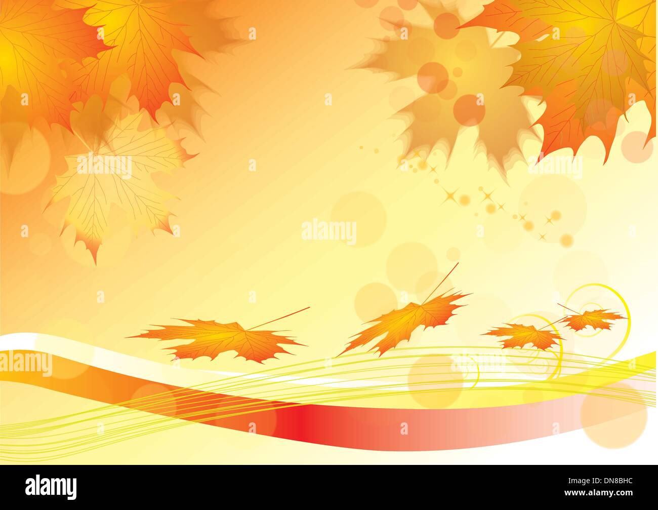 abstract background with autumn leaves of maple Stock Vector Image ...