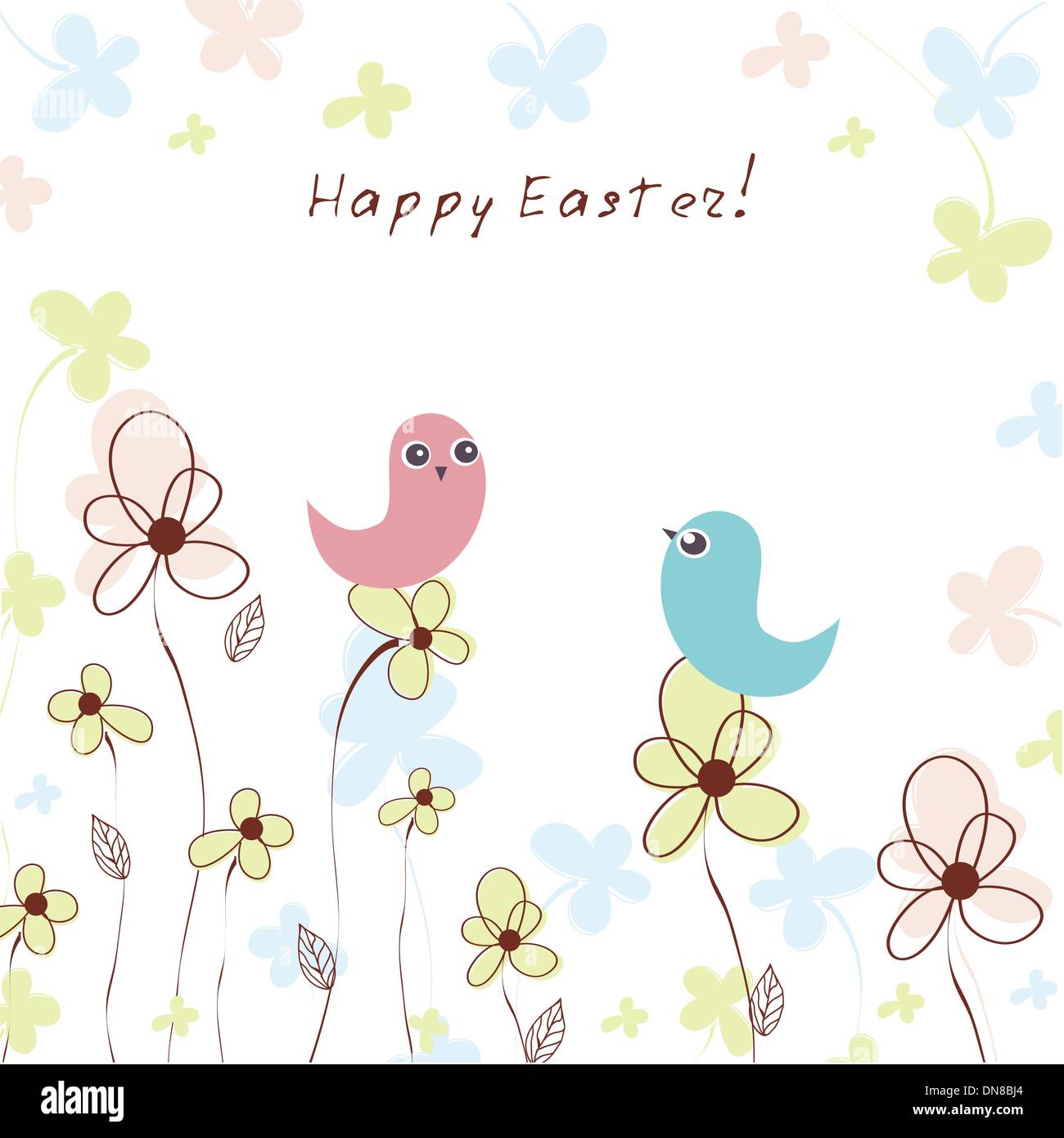Colorful easter floral background Stock Vector Image & Art - Alamy