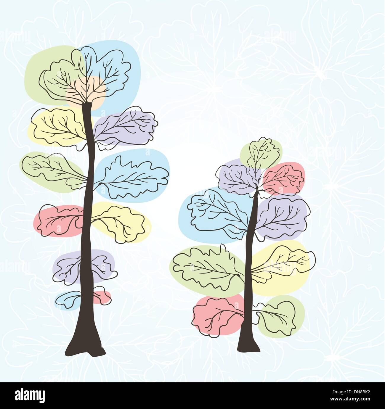 Colorful spring tree Stock Vector Image & Art - Alamy