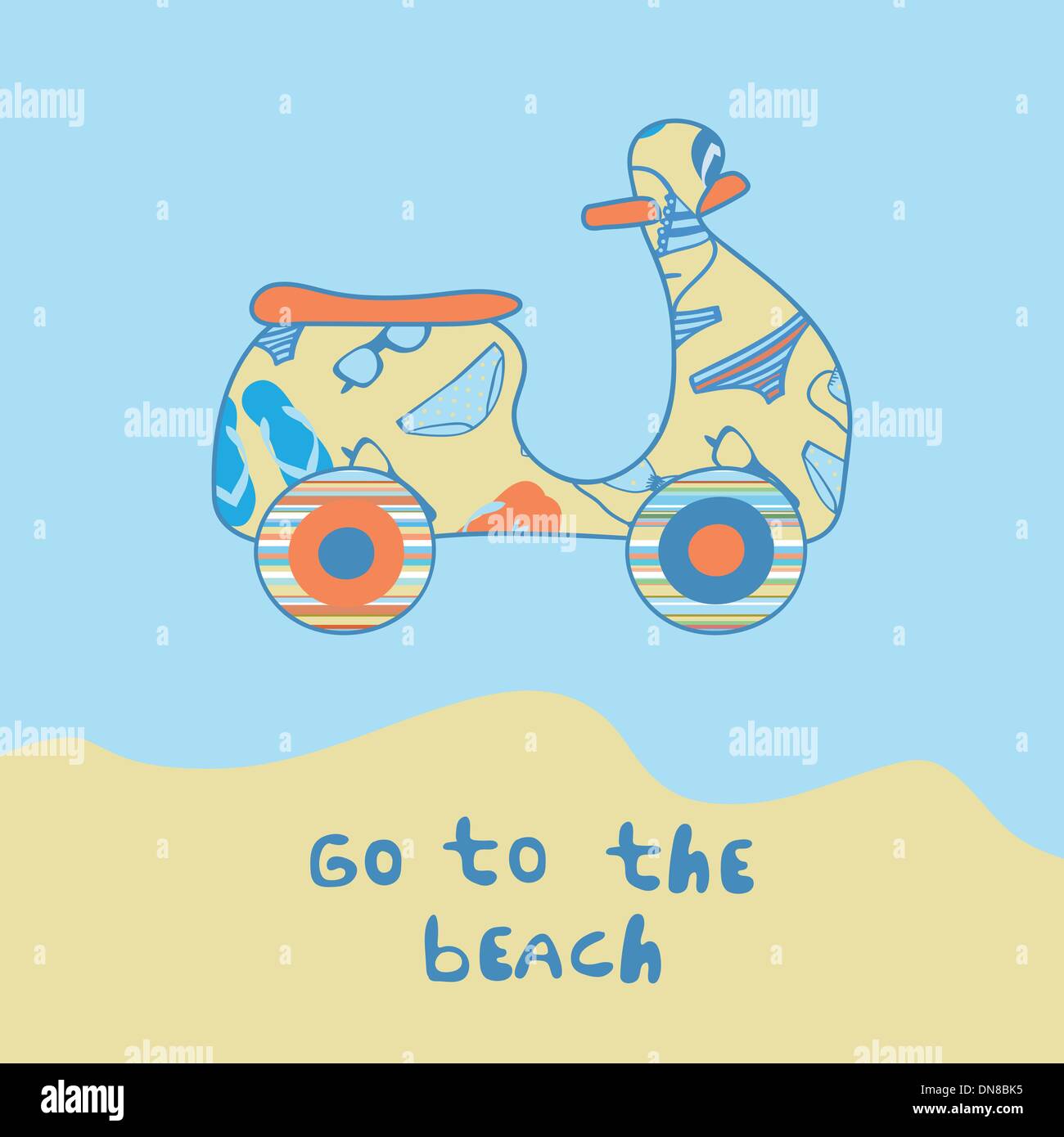 On summer vacations Stock Vector Images - Alamy