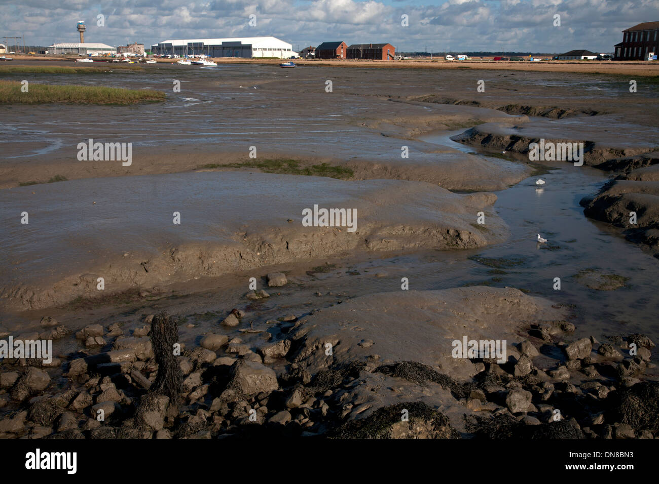calshot marshes calshot spit hampshire england Stock Photo - Alamy