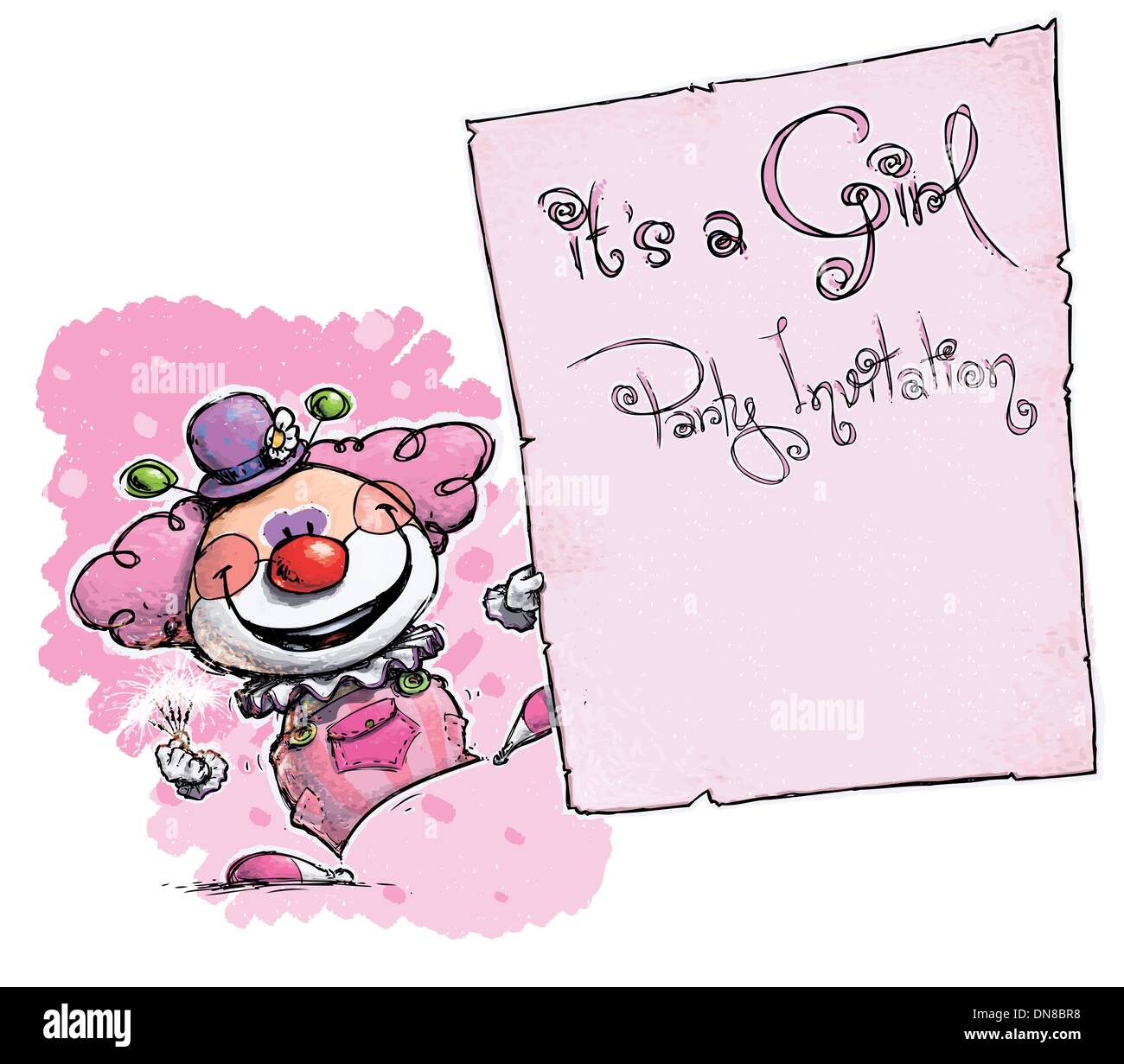 Dancing party girl happy Stock Vector Images - Alamy