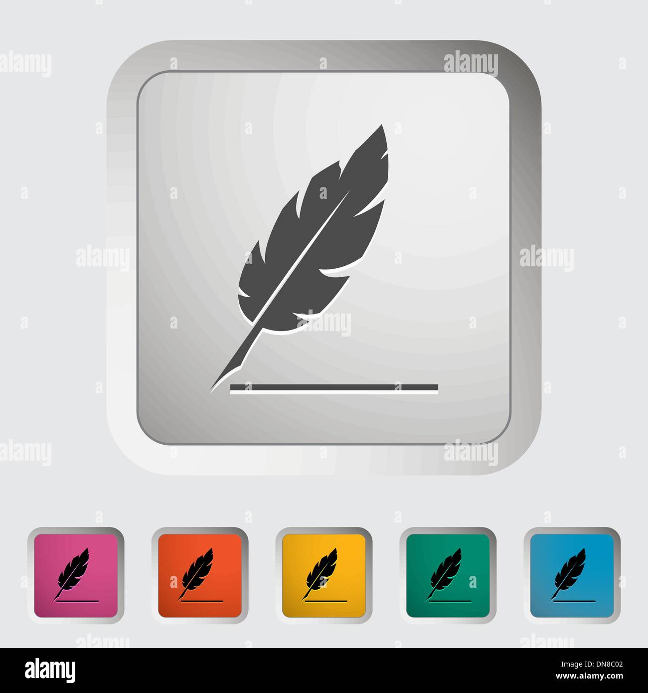 Old scribe with quill pen Stock Vector Images - Alamy