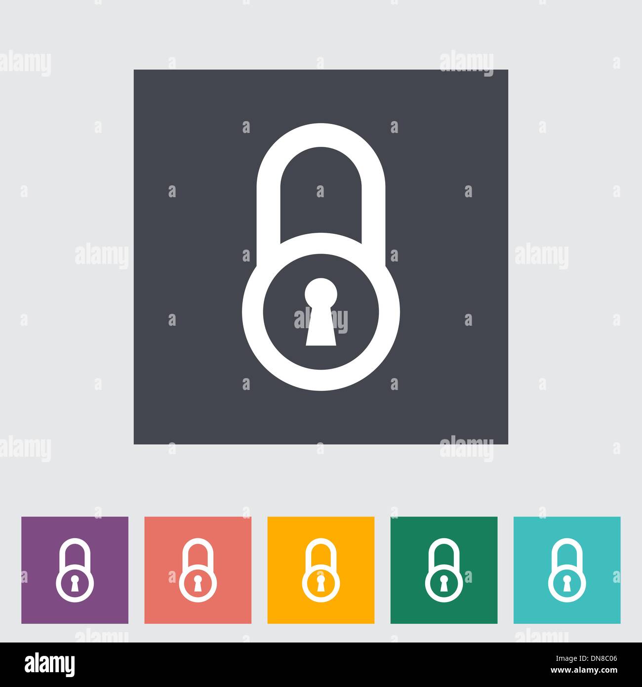 Lock single icon Stock Vector Image & Art - Alamy