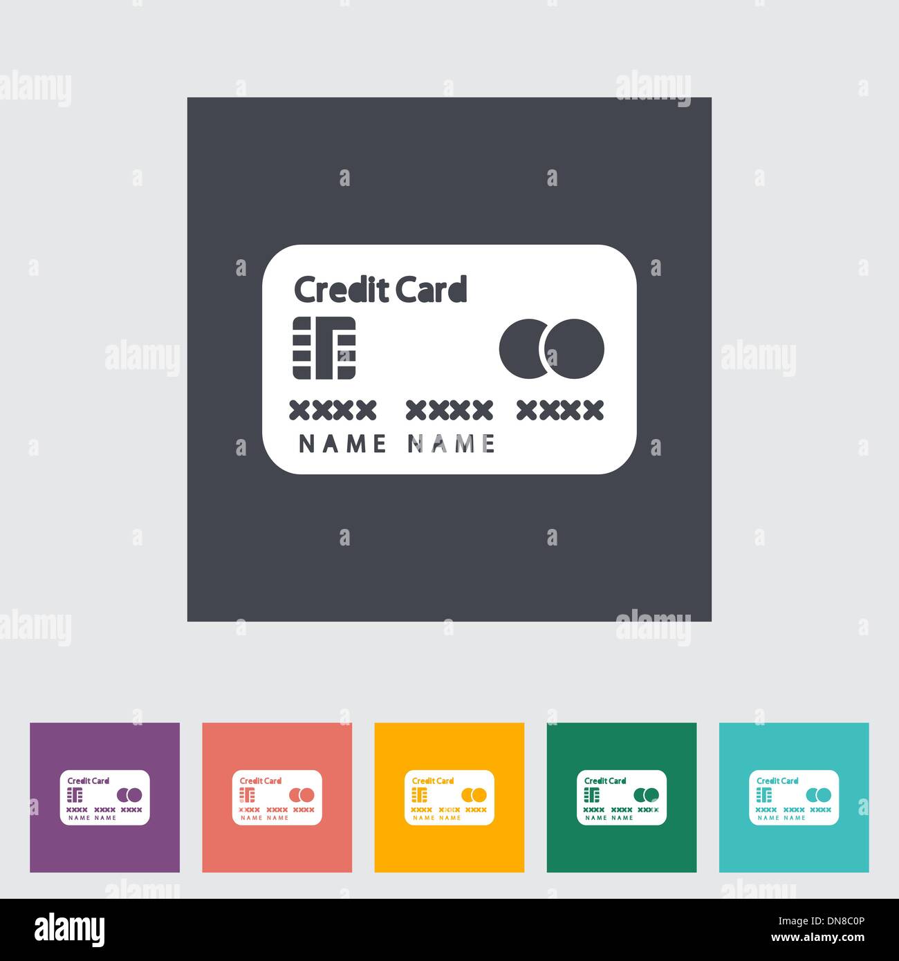 Credit card single flat icon Stock Vector Image & Art - Alamy