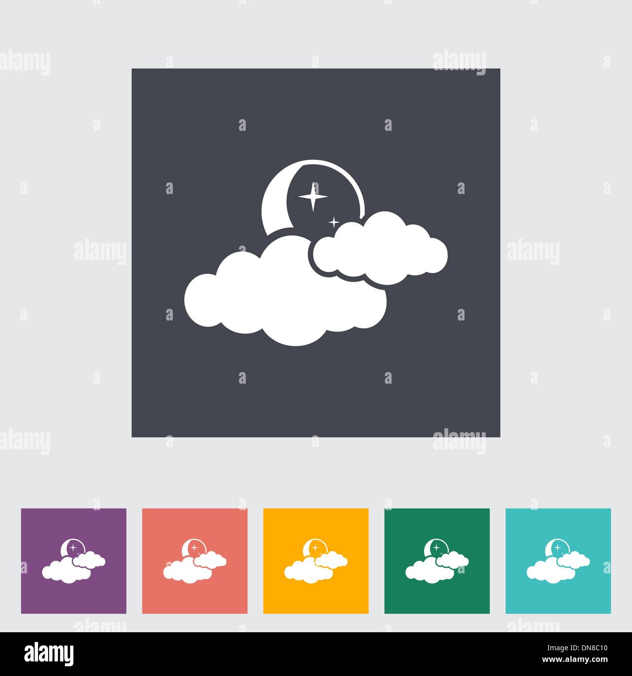 Moon in orange sky Stock Vector Images - Alamy