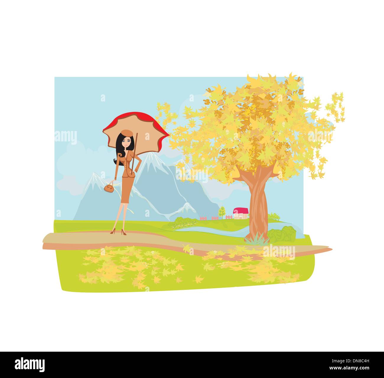 Rainy day cartoon hi-res stock photography and images - Alamy