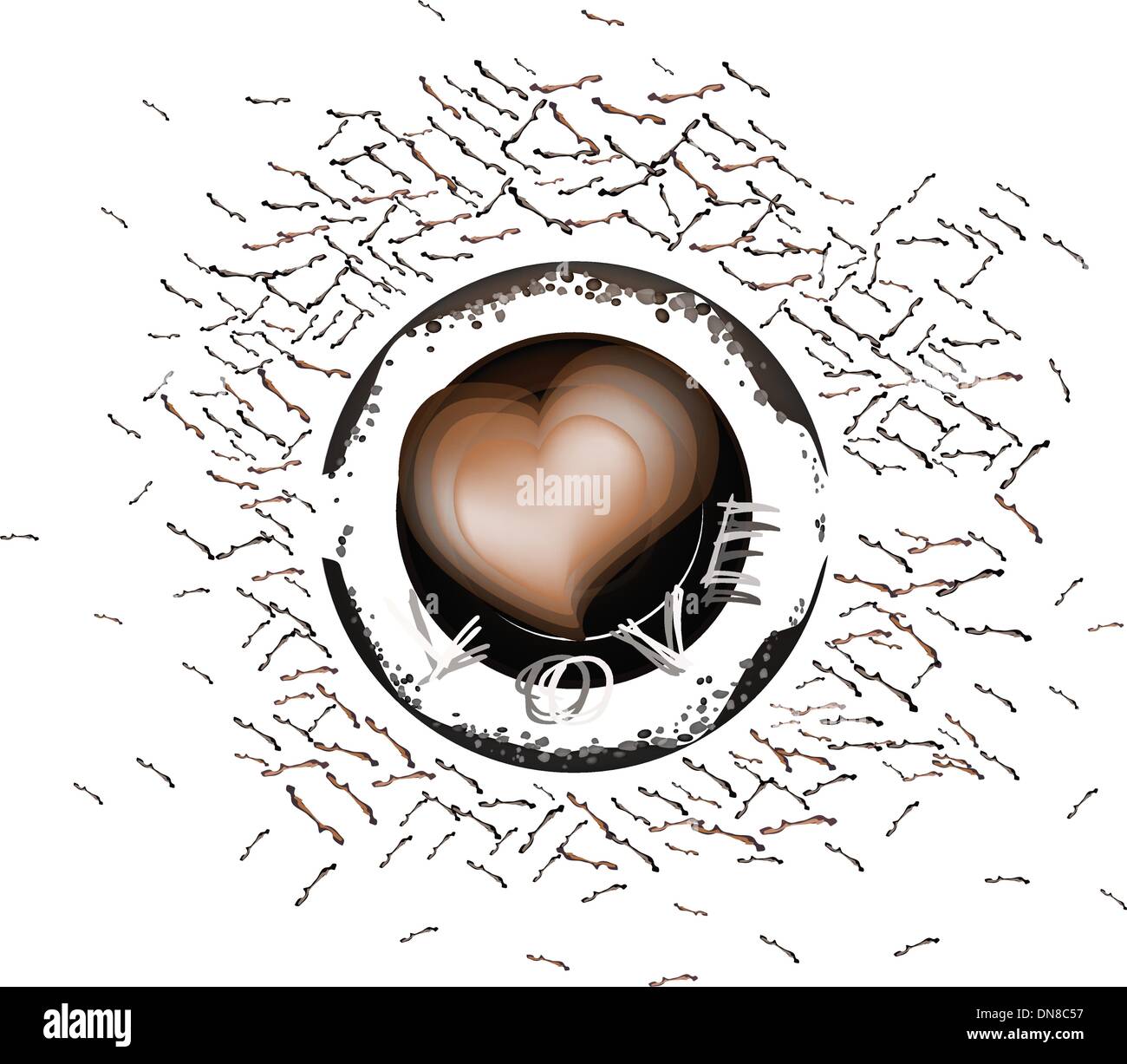 Smoke steam heart shape Stock Vector Images - Alamy