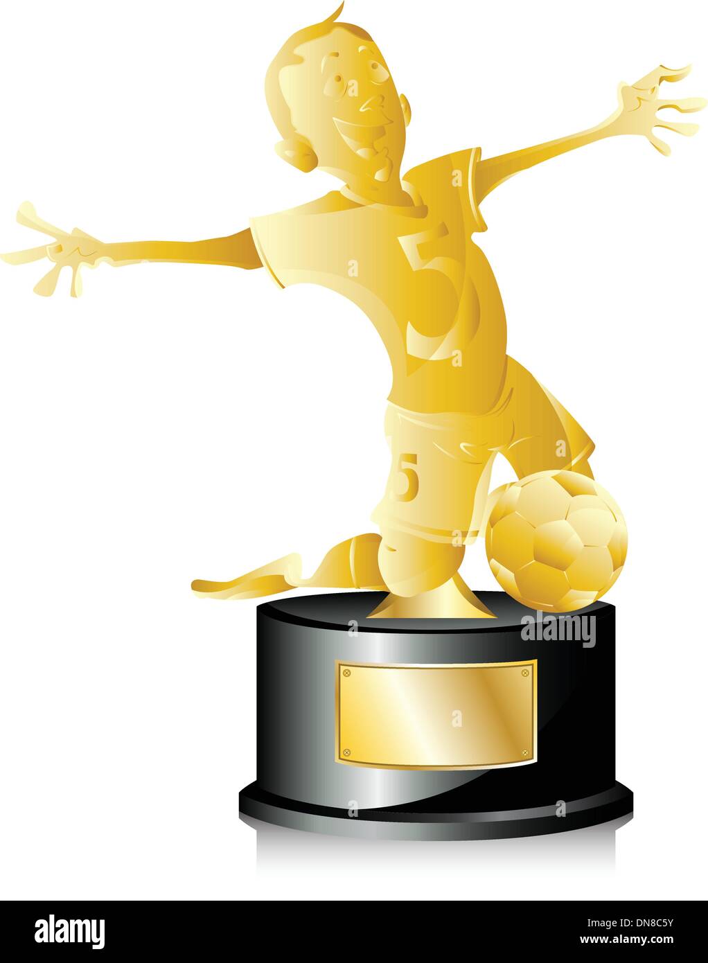 Golden soccer ball Stock Vector Images - Alamy