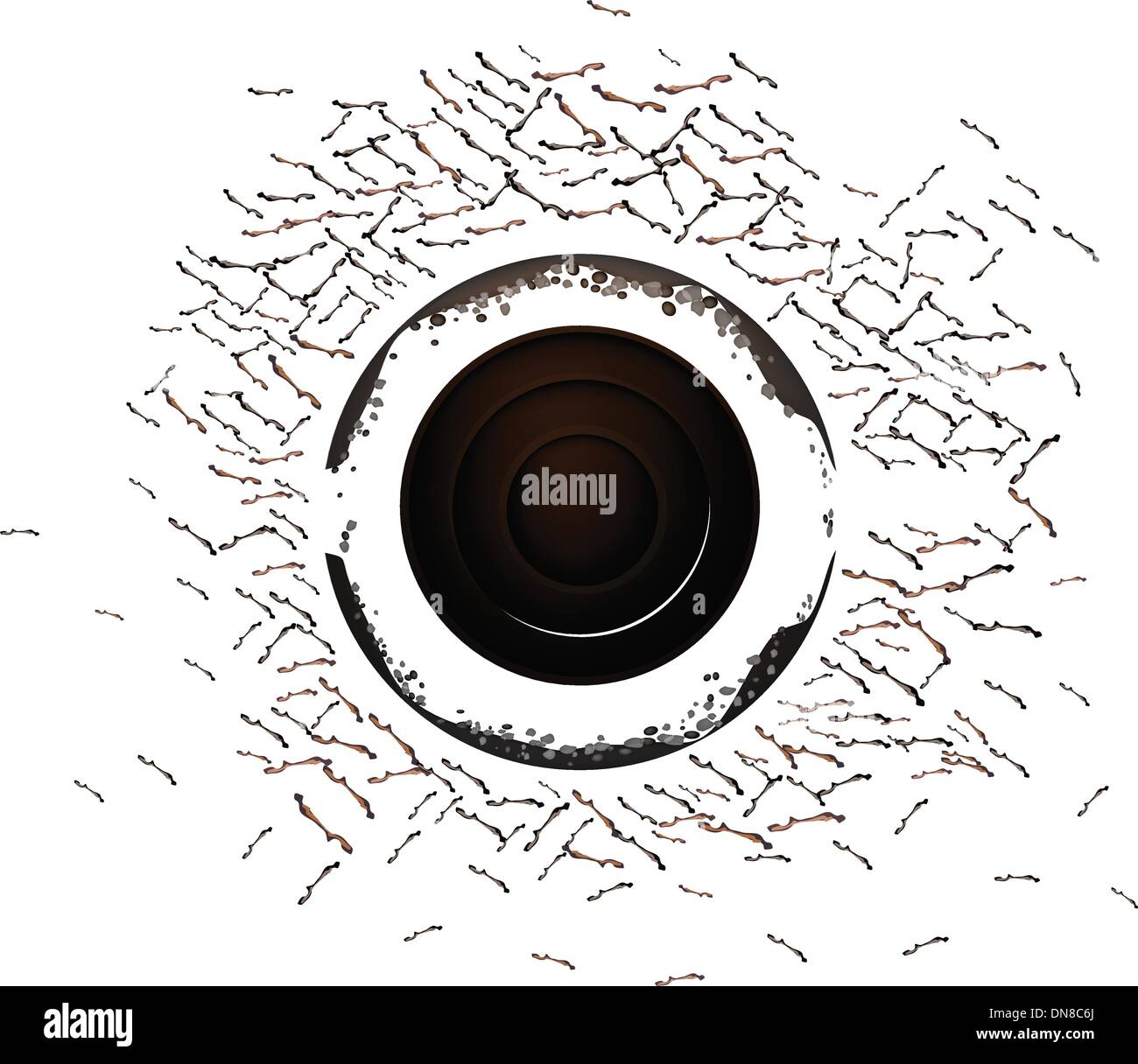 Brown roasted coffee beans smoke Stock Vector Images - Alamy