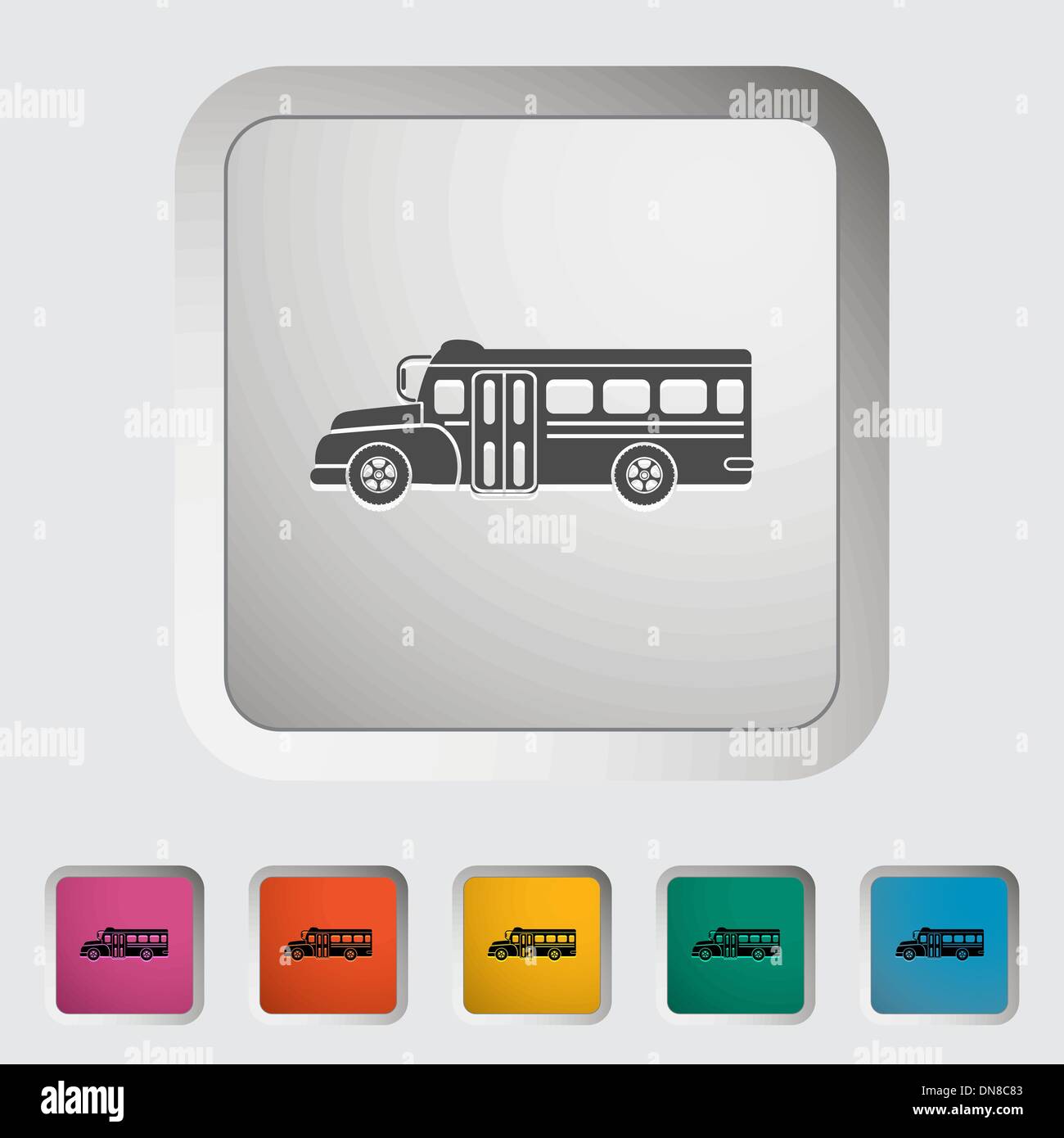 School bus flat icon Stock Vector Image & Art - Alamy