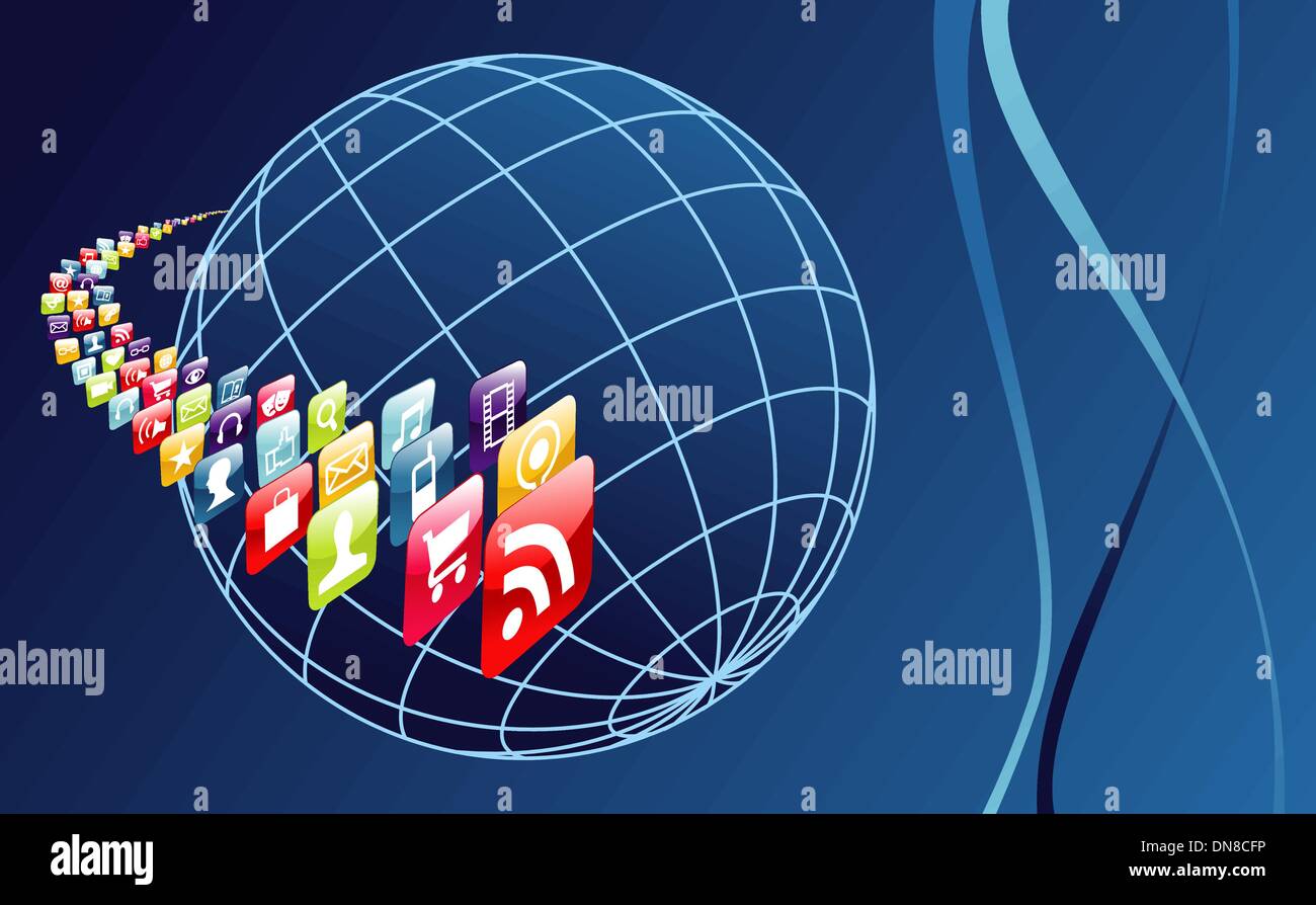 Mobile apps social media Stock Vector Images - Alamy