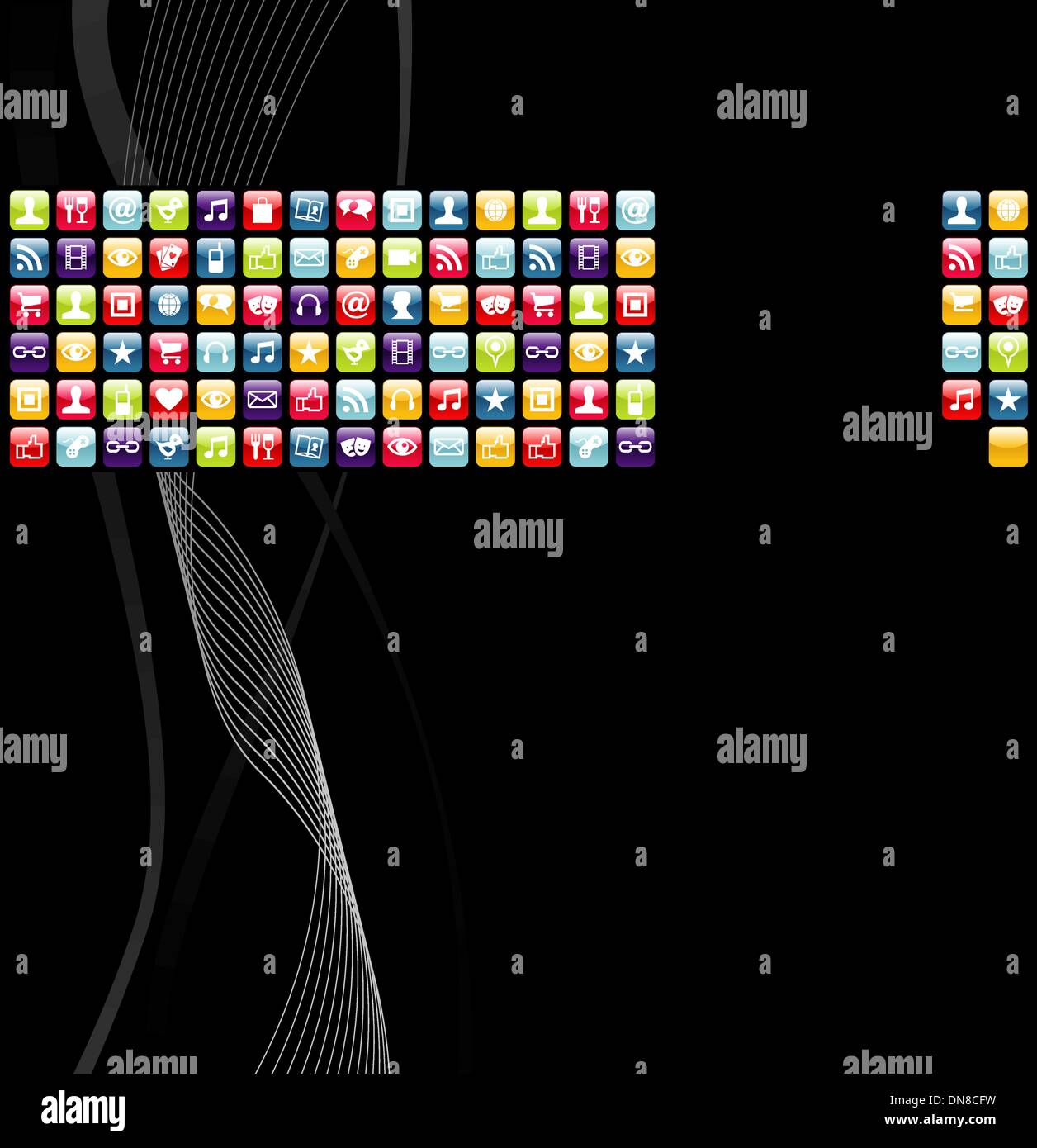 Black smartphone cloud application Stock Vector Images - Alamy