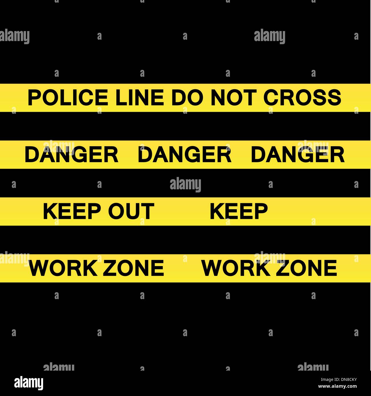 Yellow security warning tapes Stock Vector Images - Alamy