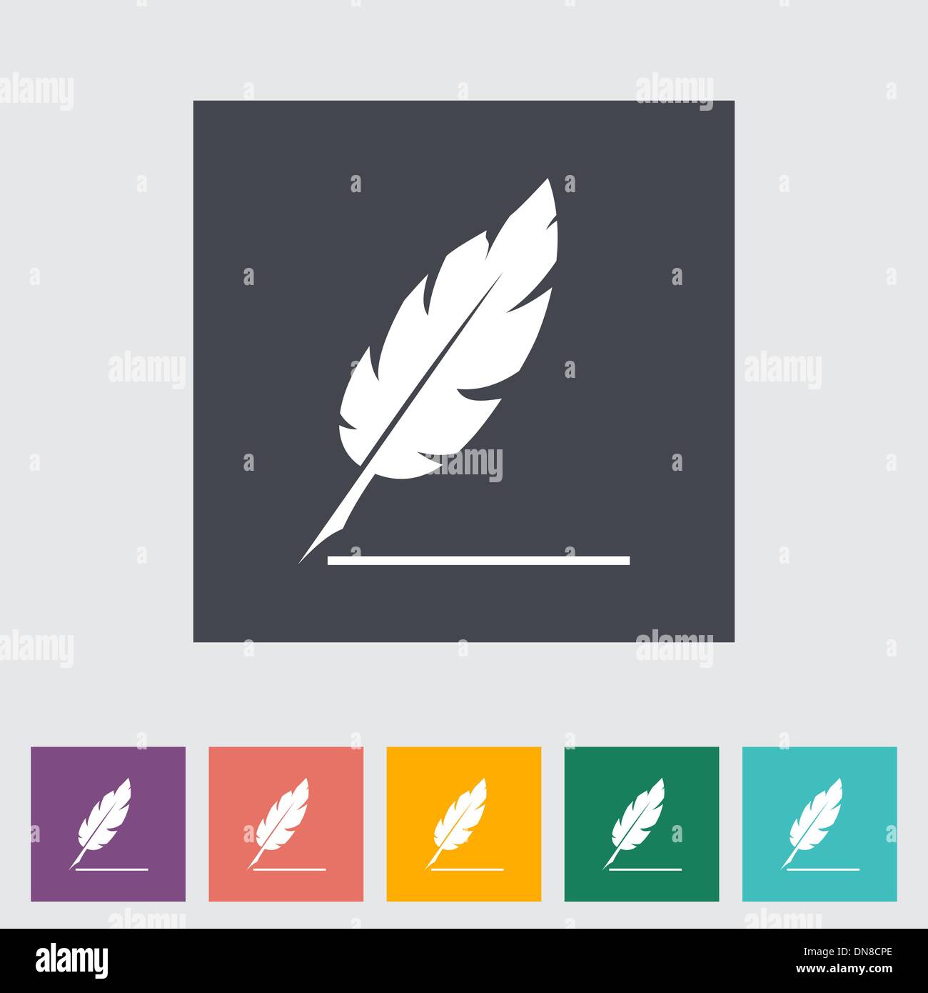 Old scribe with quill pen Stock Vector Images - Alamy