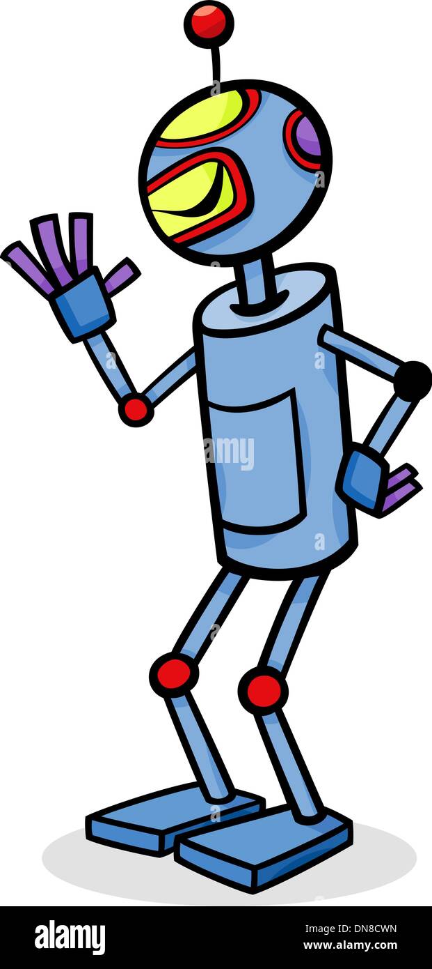 cartoon robot or droid illustration Stock Vector Image & Art - Alamy