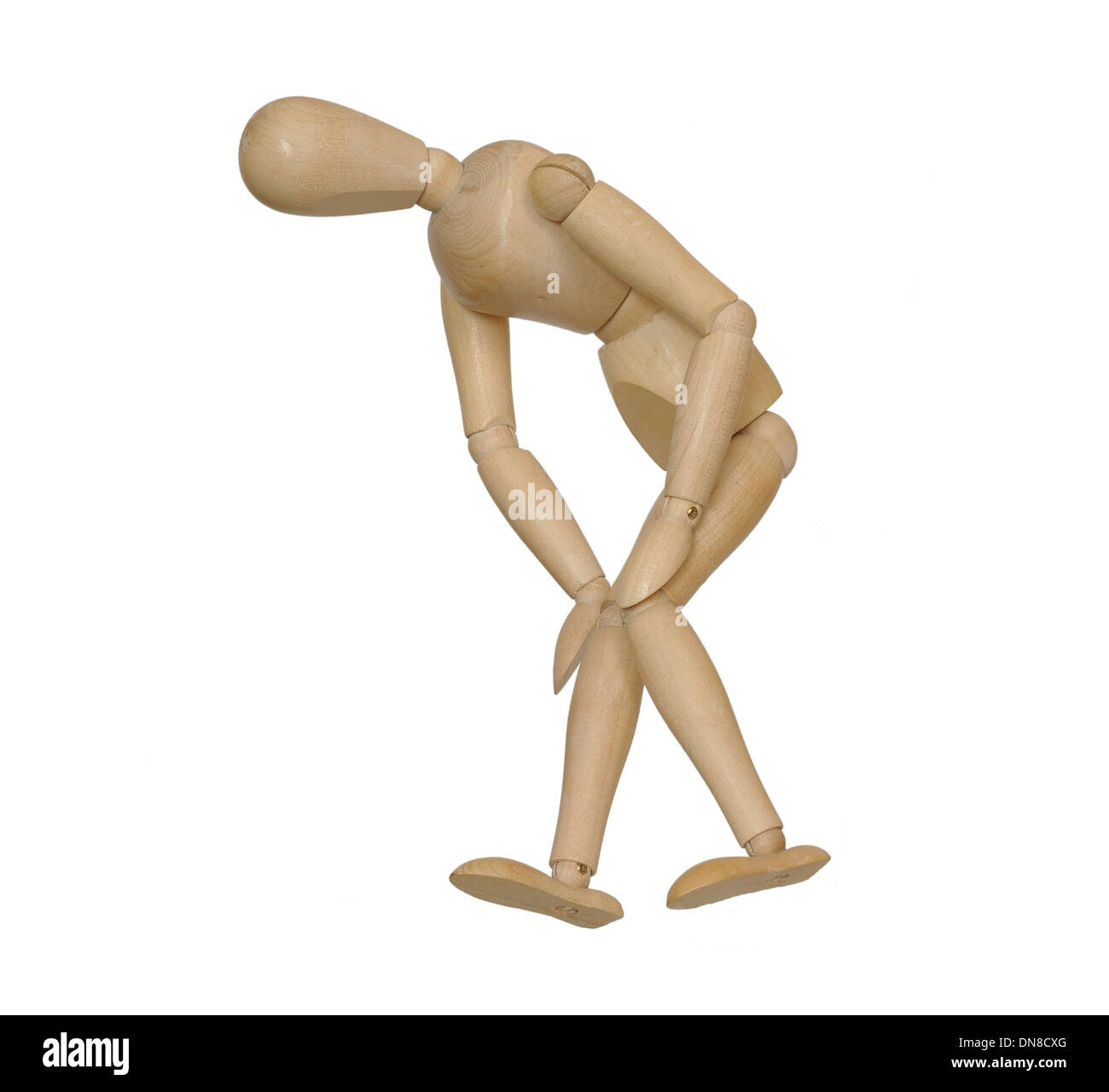 wooden dummy on white background Stock Photo - Alamy
