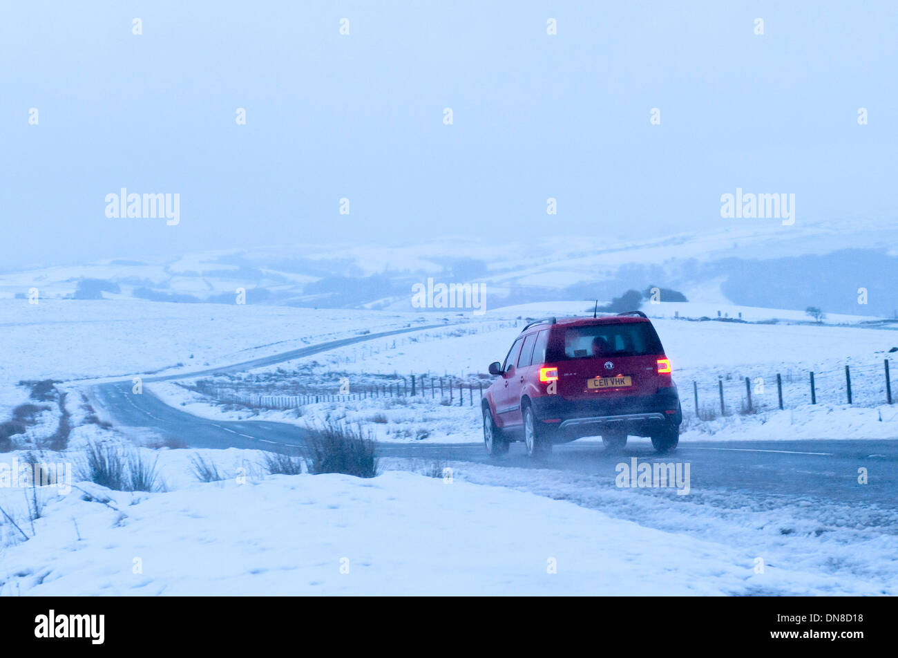 Epynt Range, Cambrian Mountains, Wales, UK. 20th December 2013. After ...