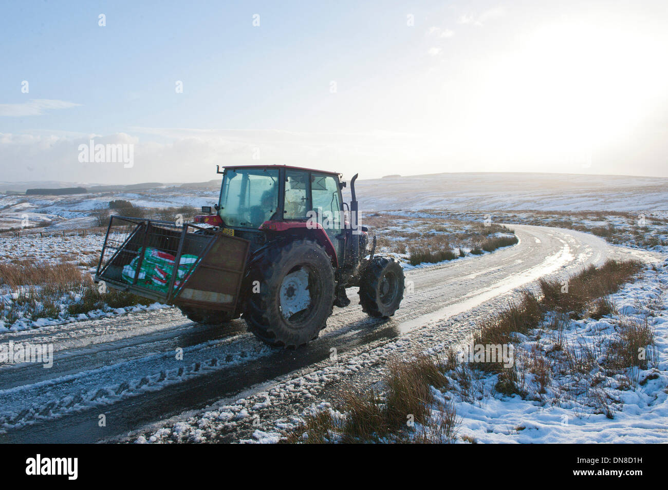 Epynt Range, Cambrian Mountains, Wales, UK. 20th December 2013. After ...