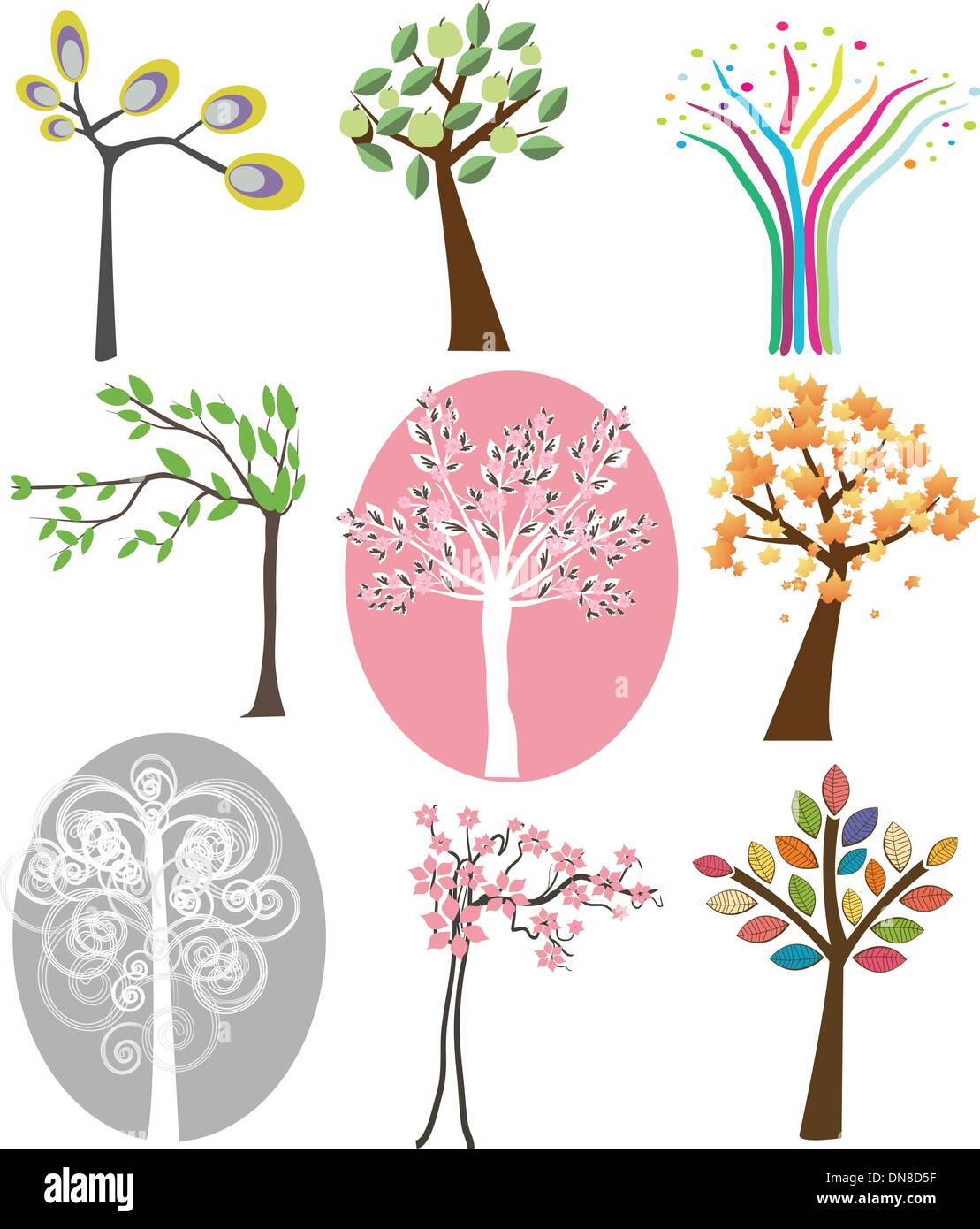 Leafy branch set hi-res stock photography and images - Alamy