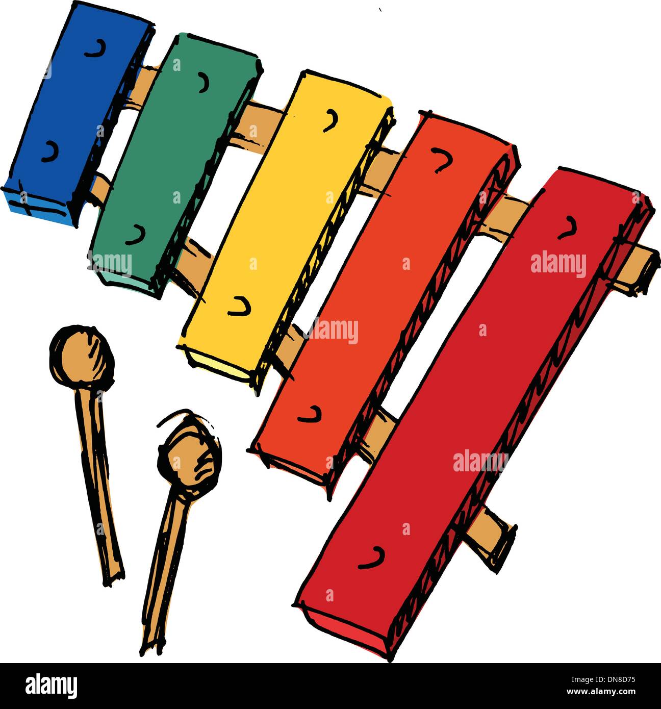 Hand xylophone Stock Vector Images - Alamy