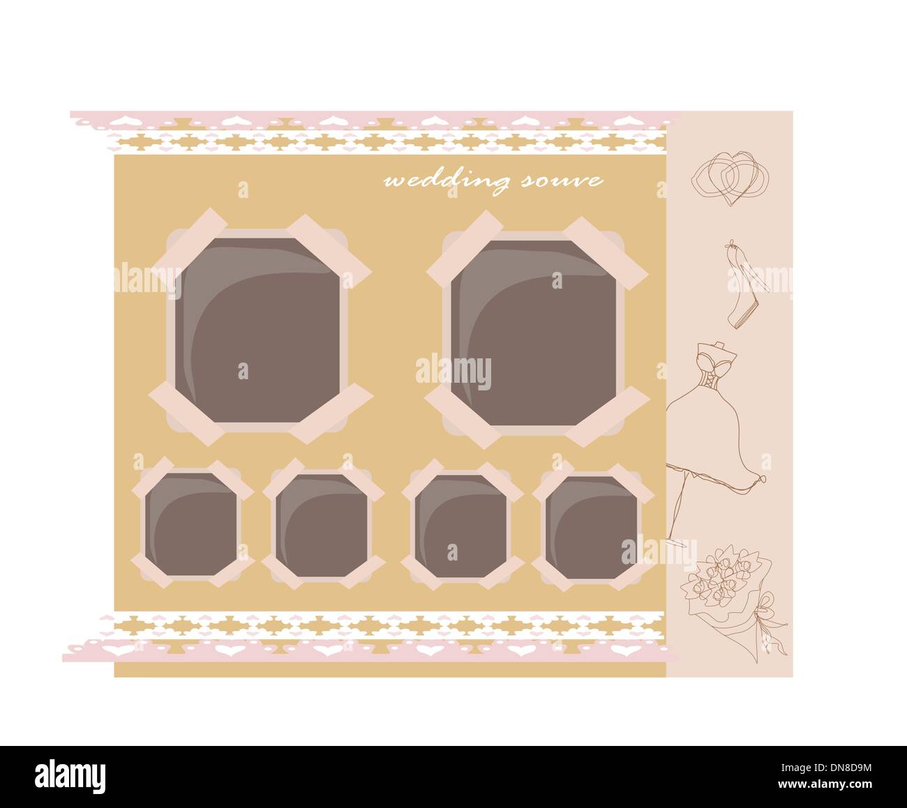 Vintage wedding album design Stock Vector Image & Art - Alamy