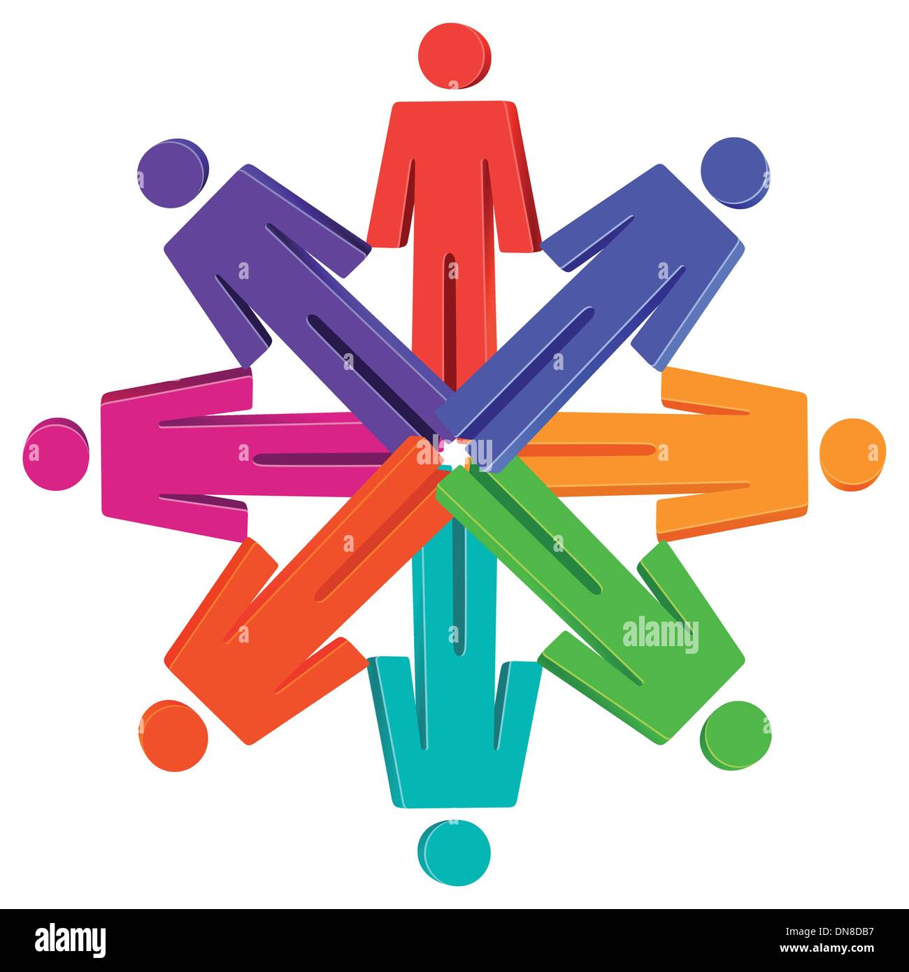 Circle of people icon hi-res stock photography and images - Alamy