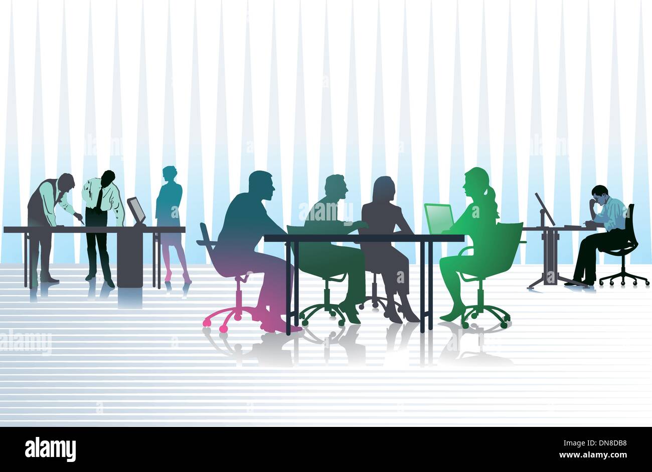 Meet people silhouette Stock Vector Images - Alamy