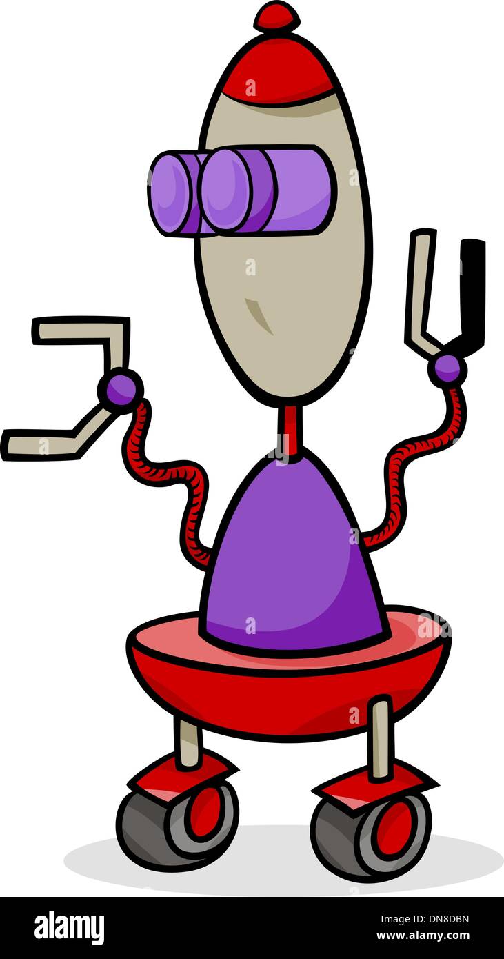 cartoon robot or droid illustration Stock Vector Image & Art - Alamy