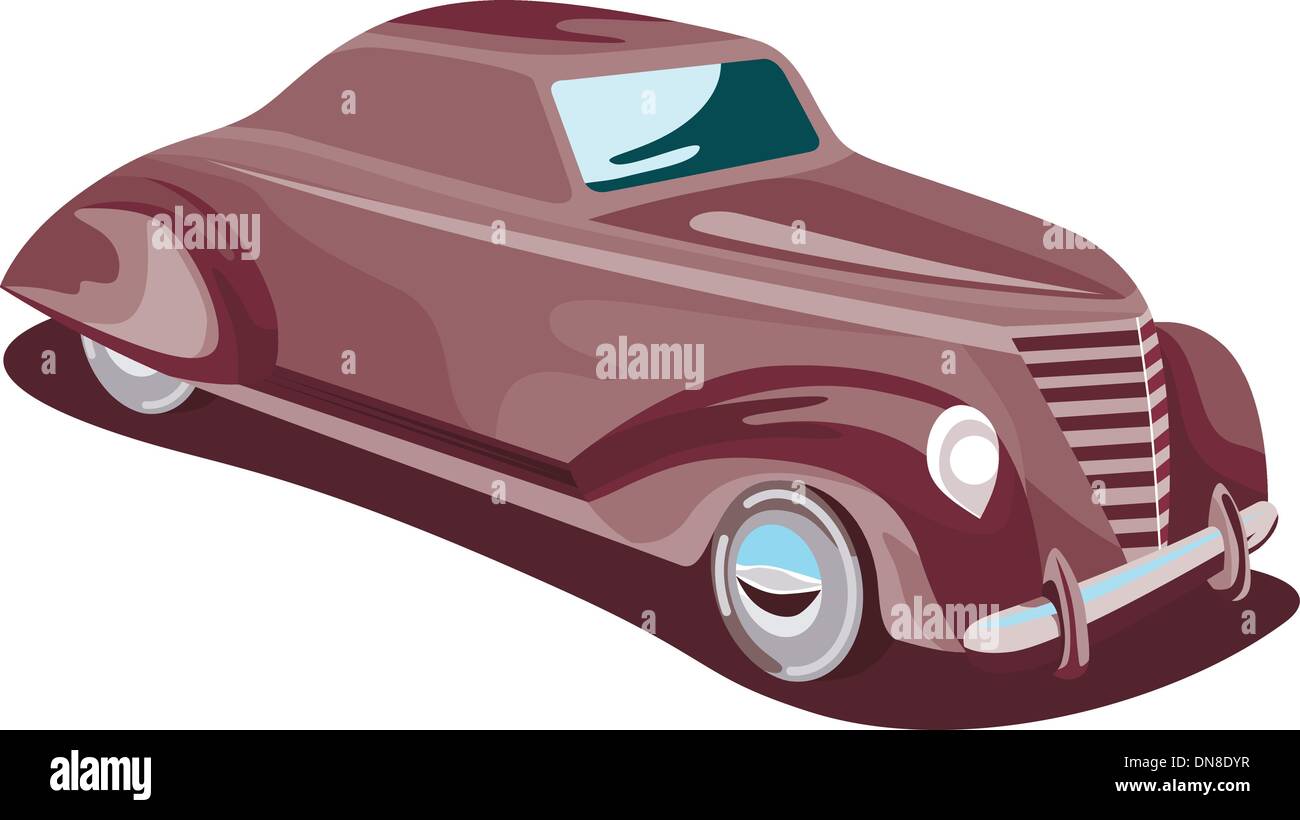 Maroon car Stock Vector Images - Alamy