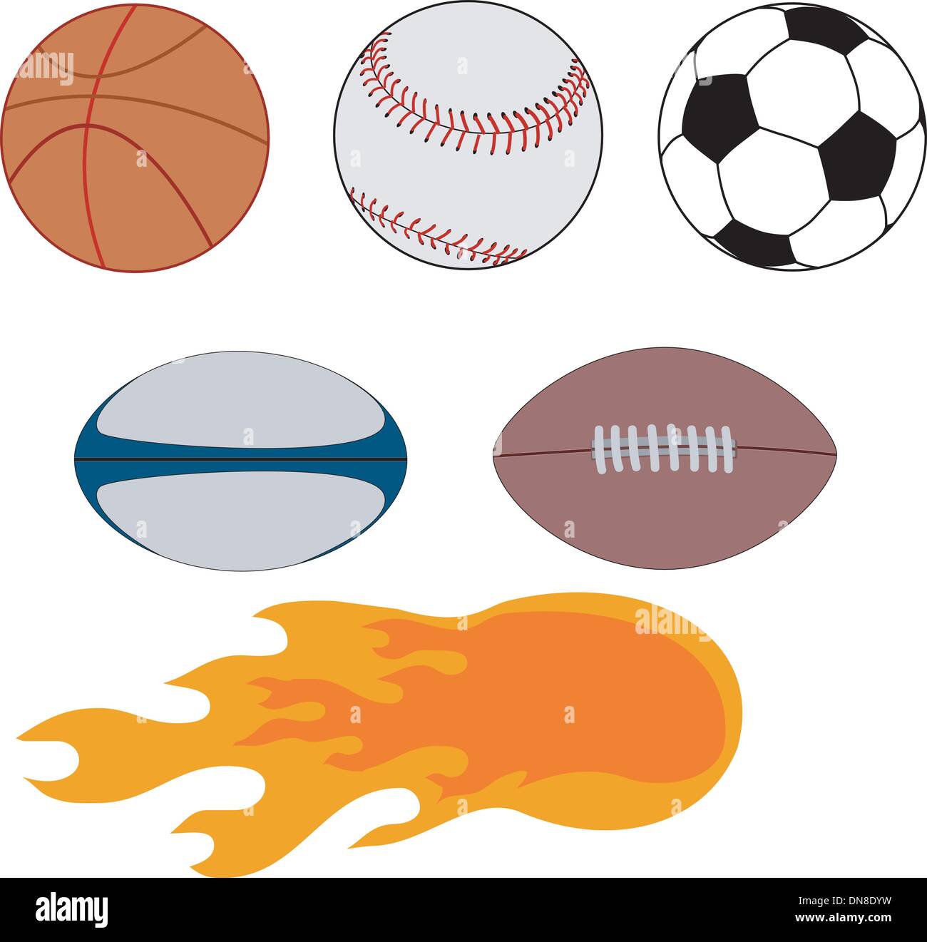 All sports balls Stock Vector Images - Alamy