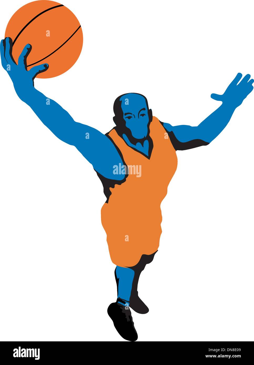 Basketball Player Dunking Stock Vector Image & Art - Alamy