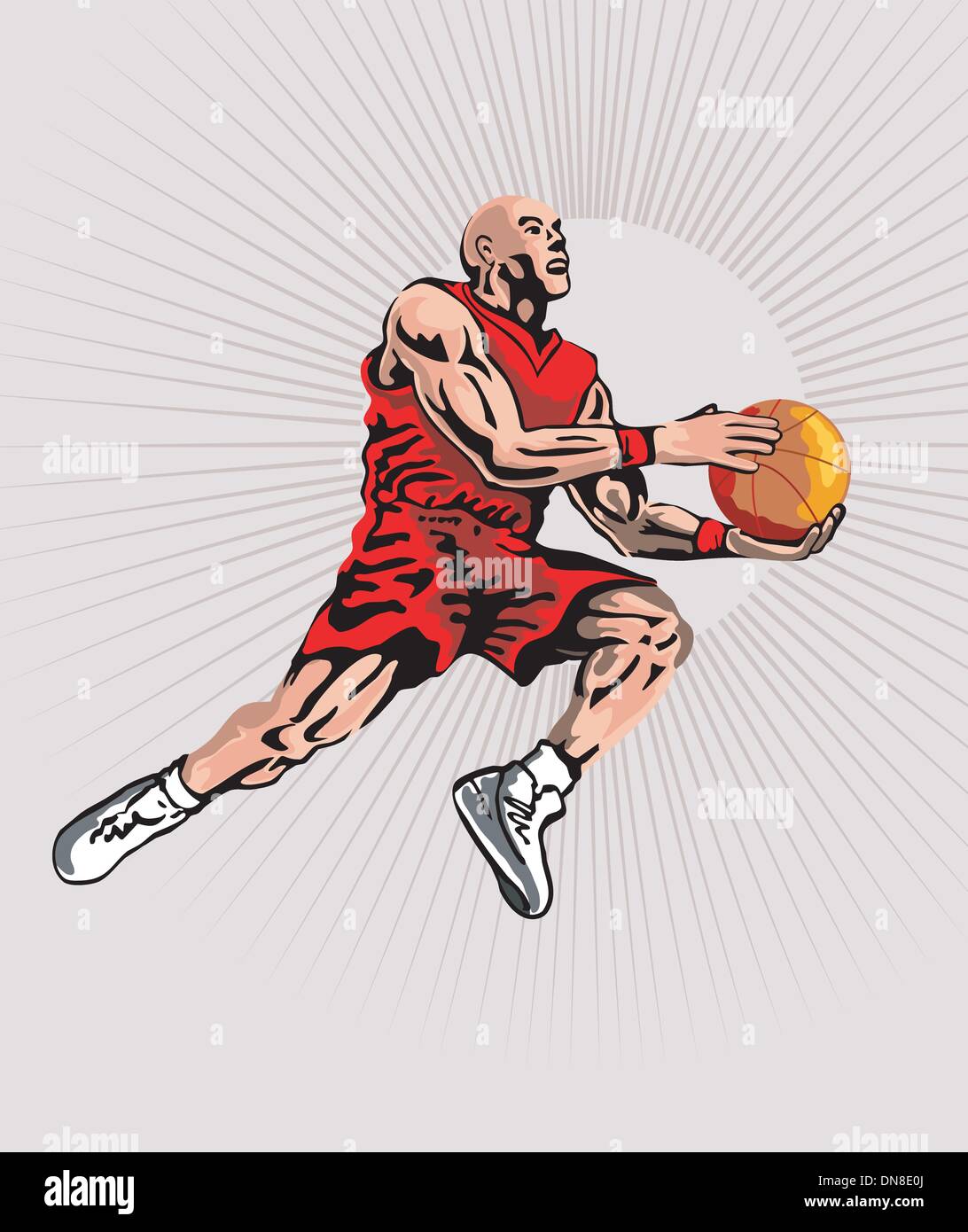 Basketball Player Jumping Stock Vector Image & Art - Alamy