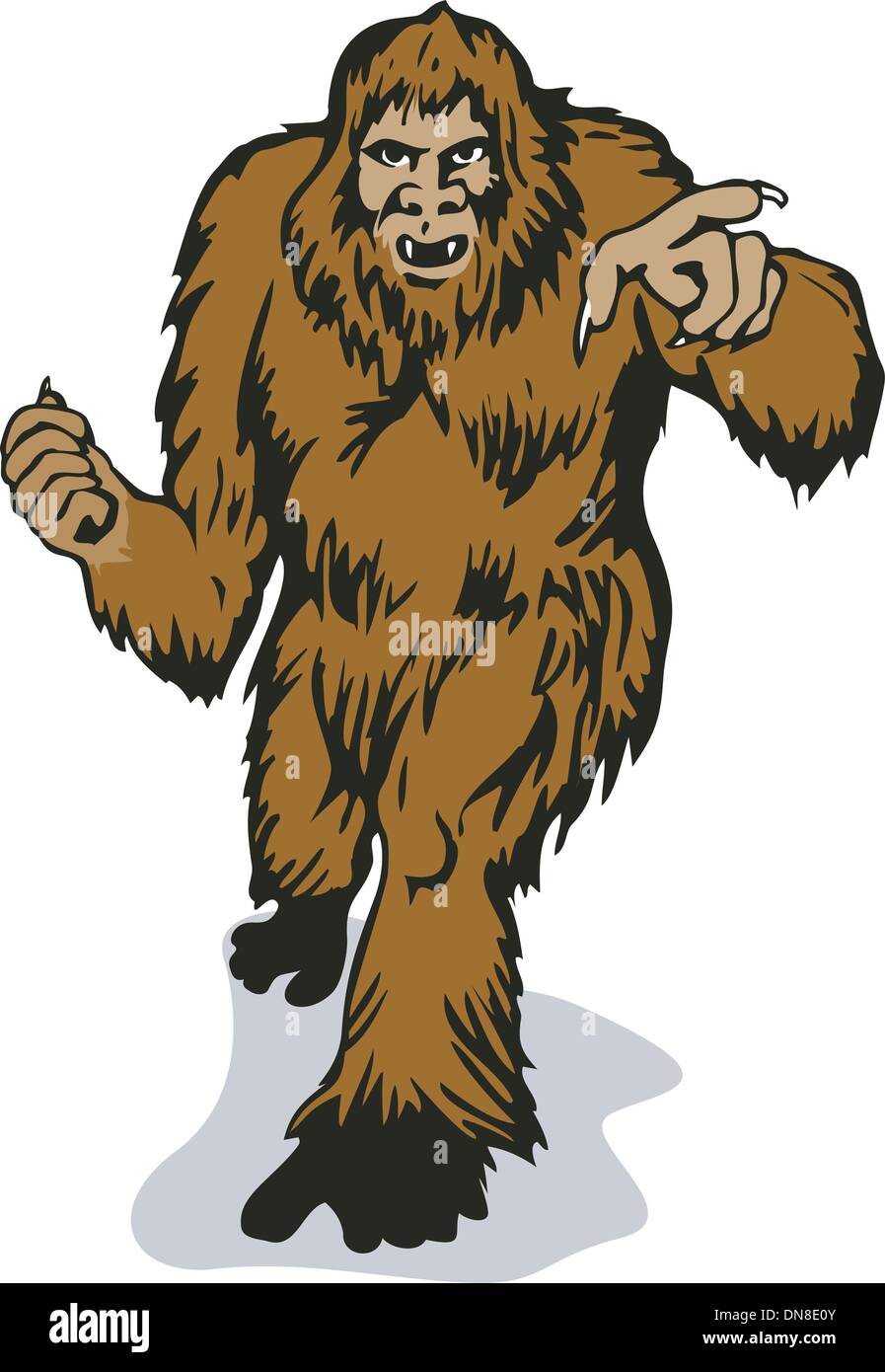 Big Foot Pointing Stock Vector Image & Art - Alamy