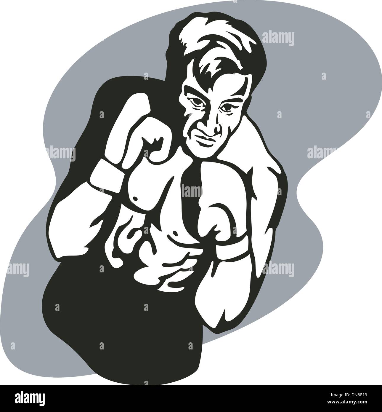 White boxer Stock Vector Images - Alamy