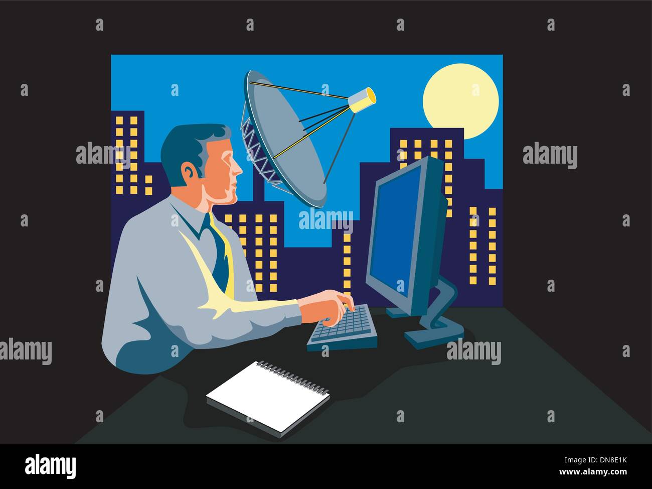 Typing Computer Stock Vector Images Alamy