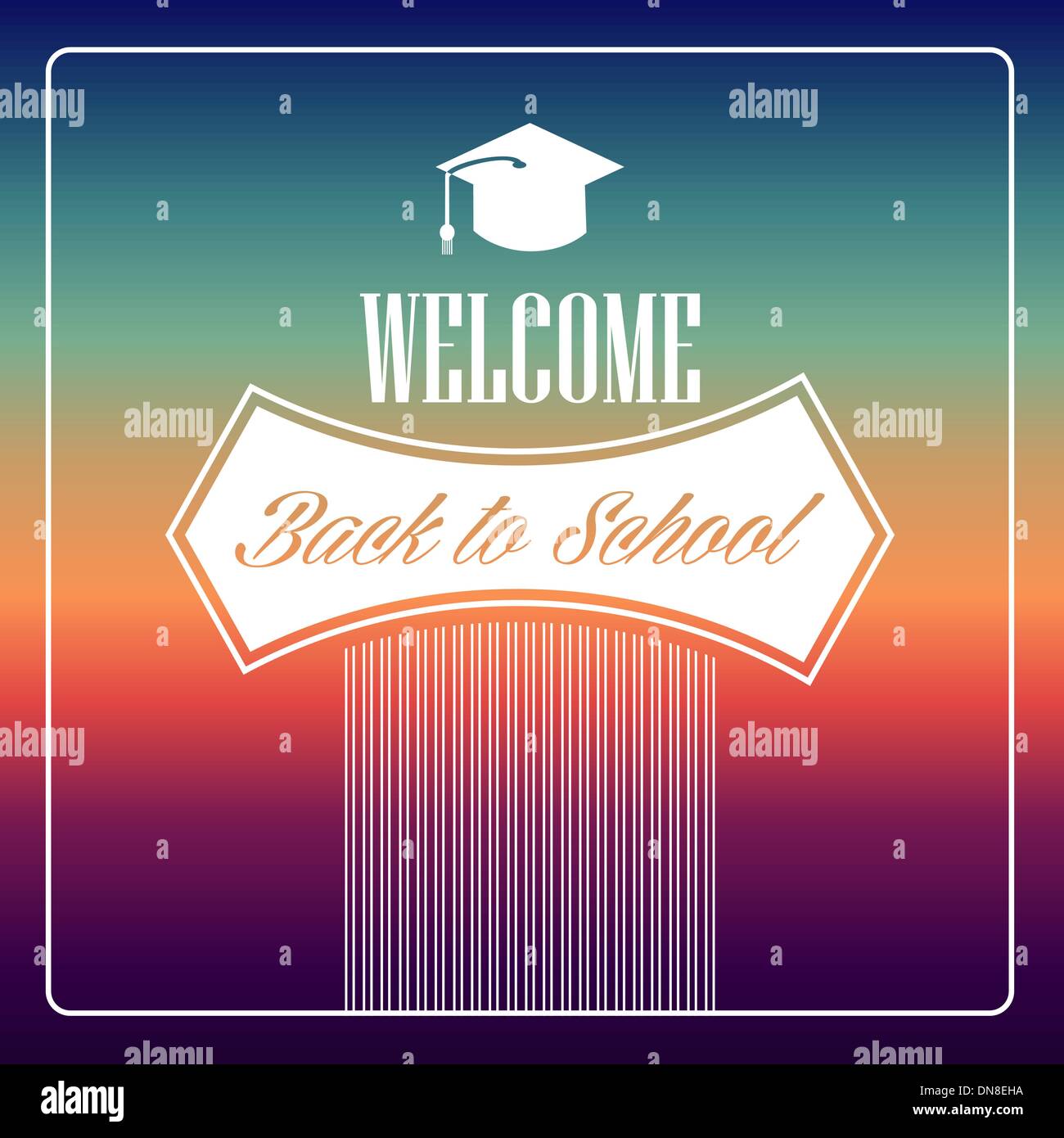 Retro back to school text colorful background Stock Vector Image & Art ...