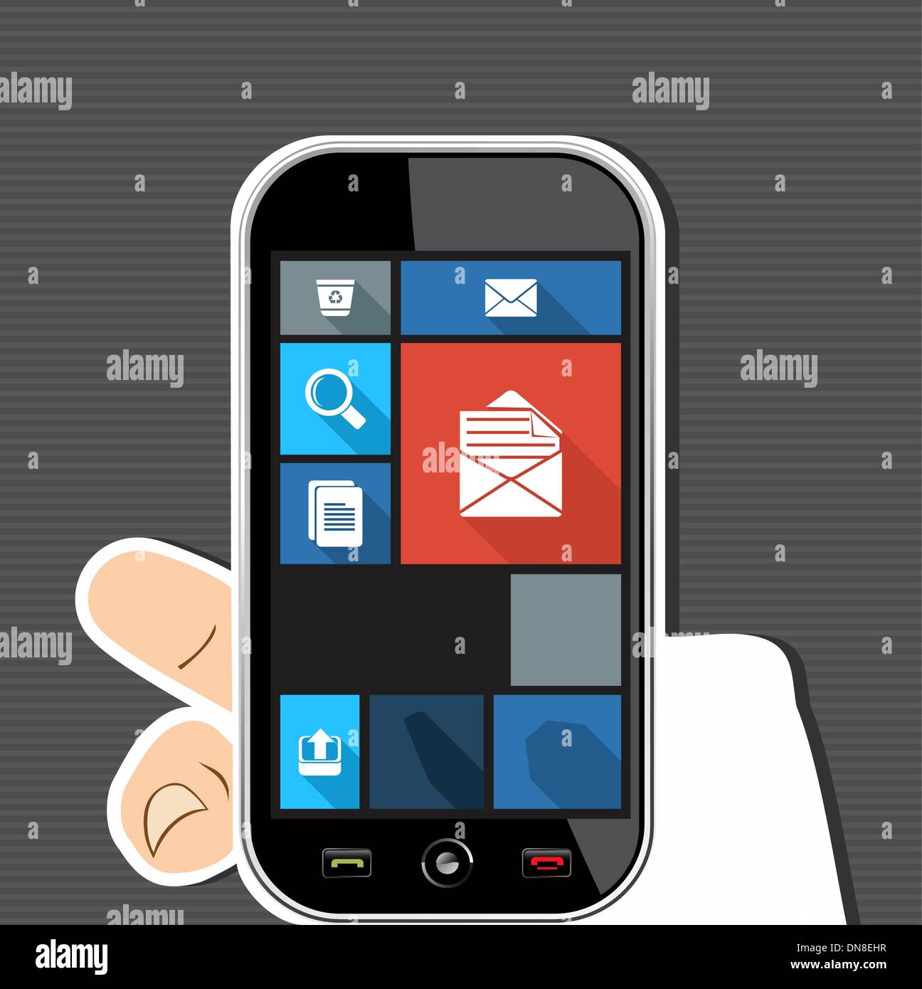 Mobile upload flat icons hi-res stock photography and images - Alamy
