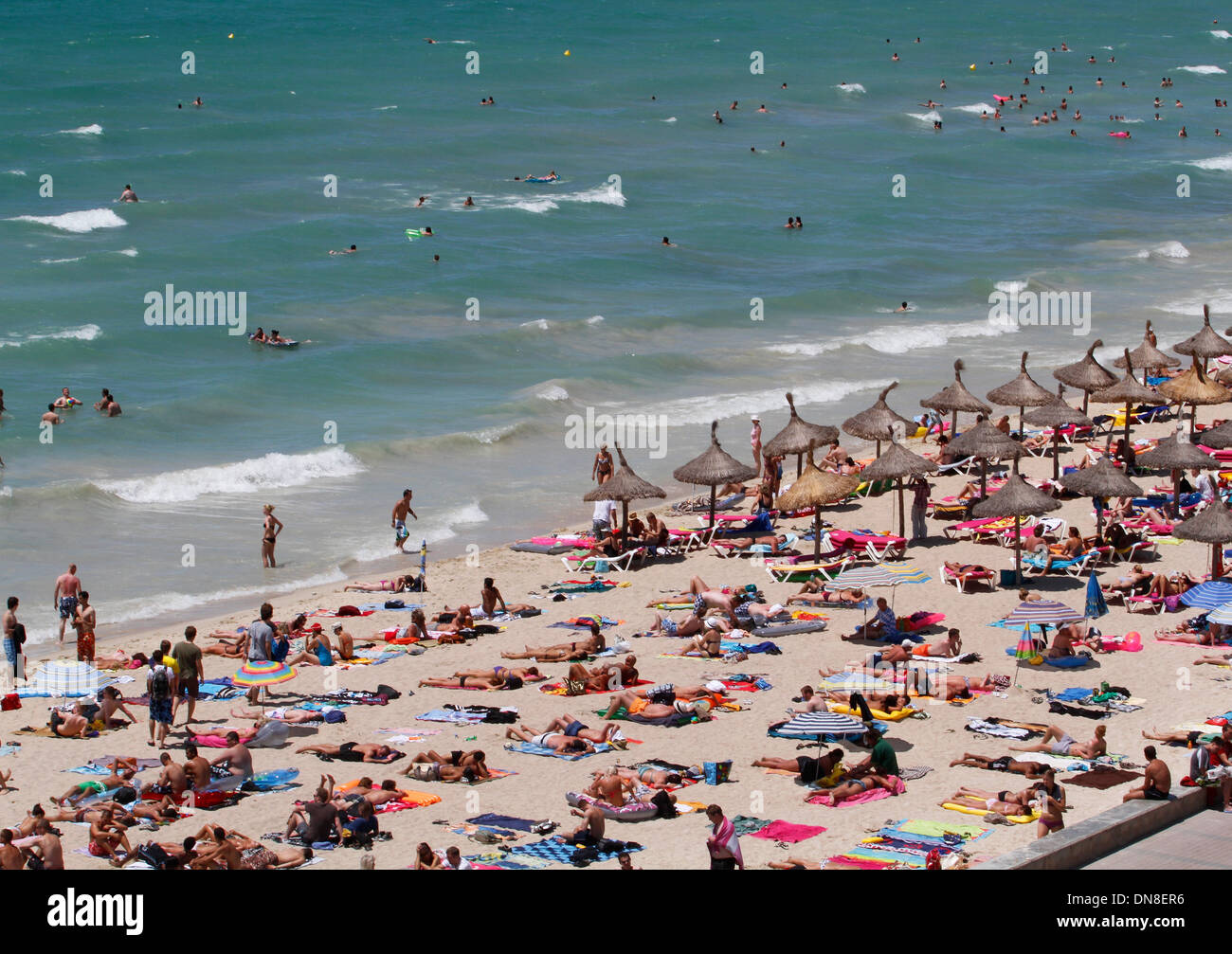 Crowded Beach Majorca High Resolution Stock Photography and Images - Alamy