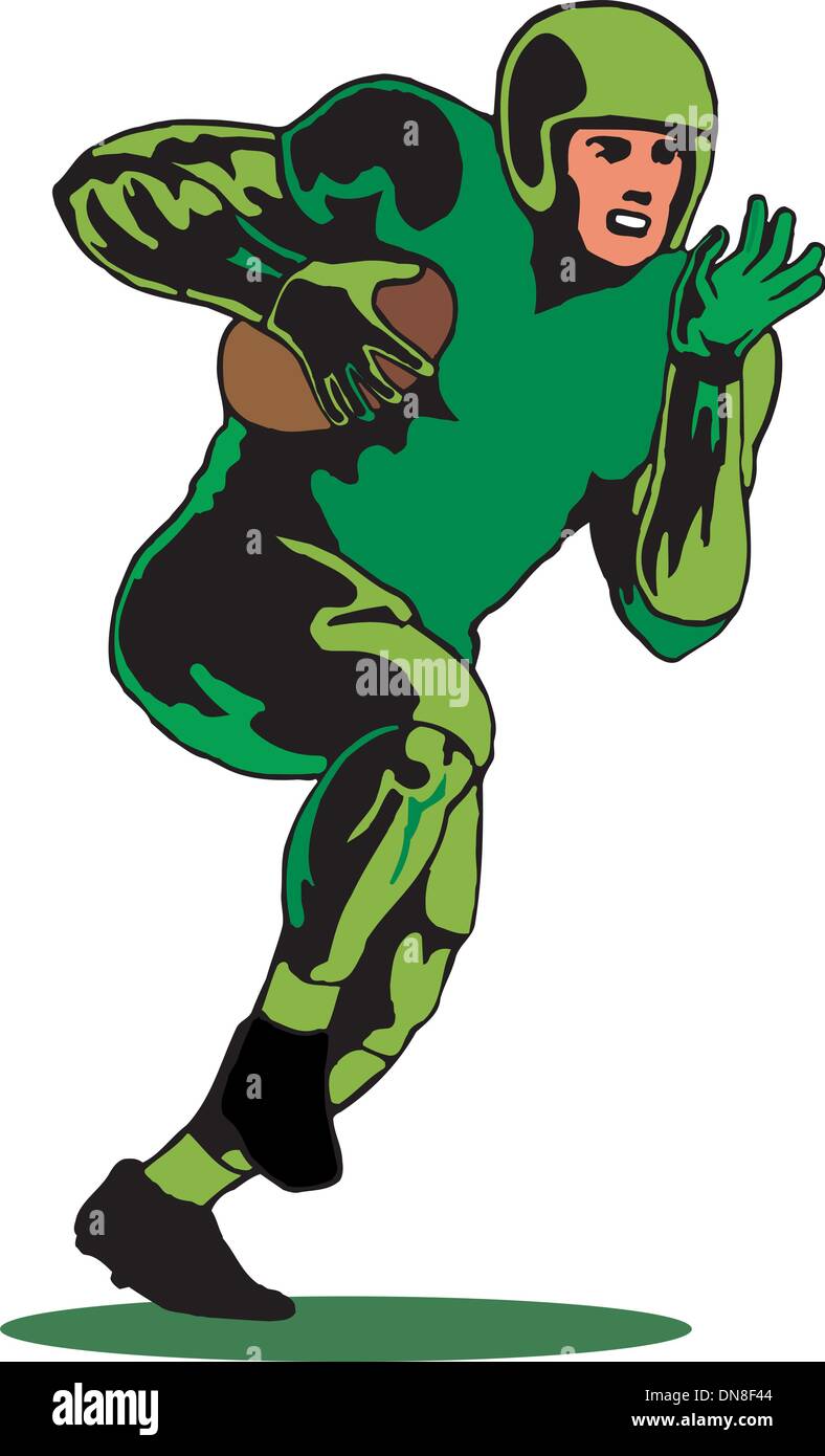 Football Player Running Stock Vector Image & Art - Alamy