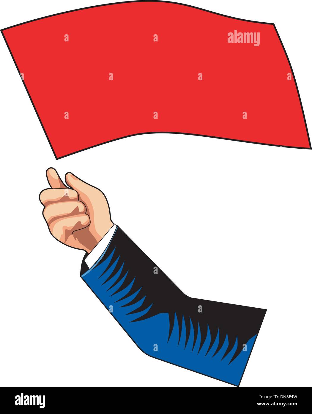 Hand Holding Flag Stock Vector Image & Art - Alamy