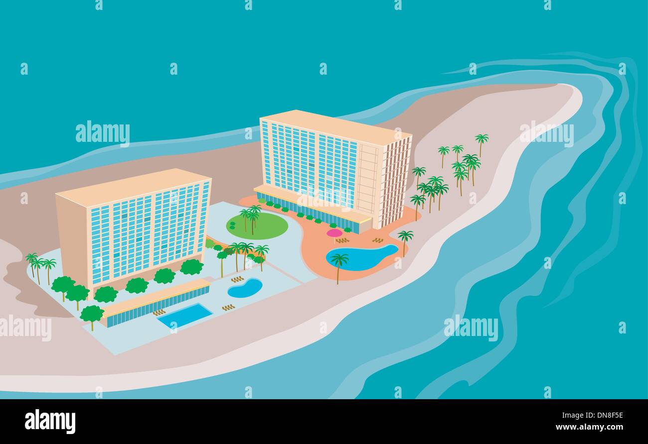 Island Beach Resort Stock Vector Image & Art - Alamy